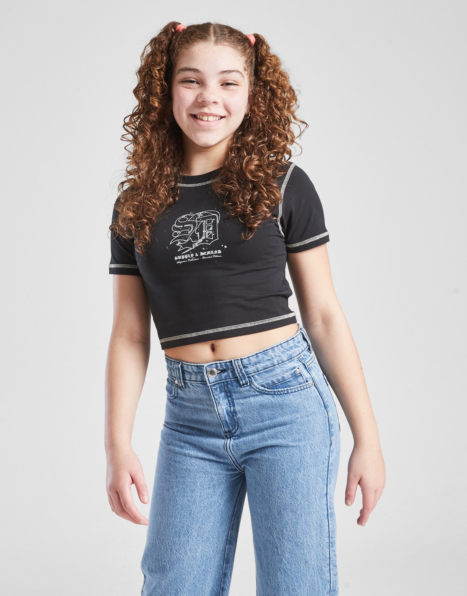 Black Supply & Demand Girls' Cross Graphic Baby T-shirt Junior - JD ...