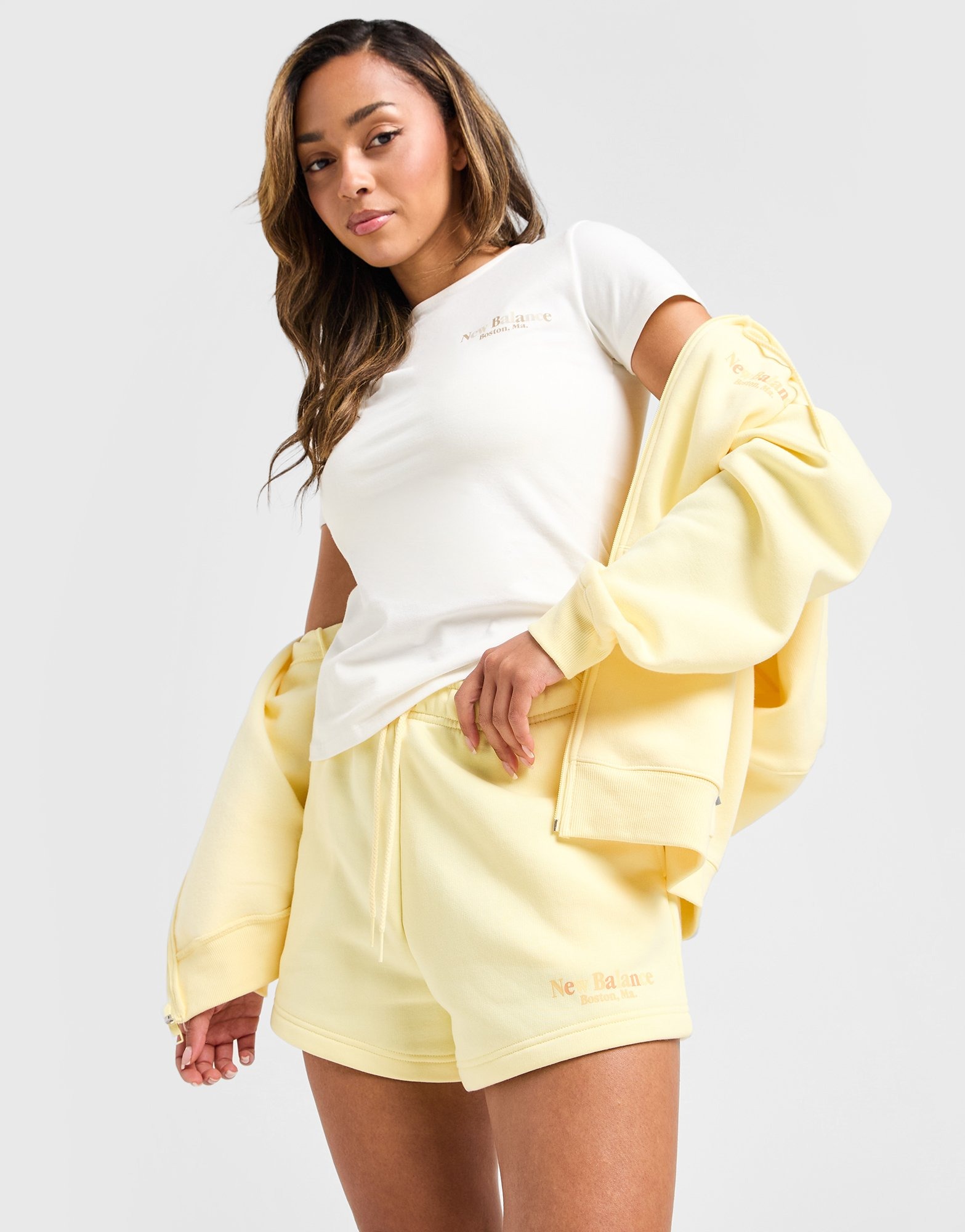 Yellow New Balance Tones Fleece Shorts - JD Sports Global