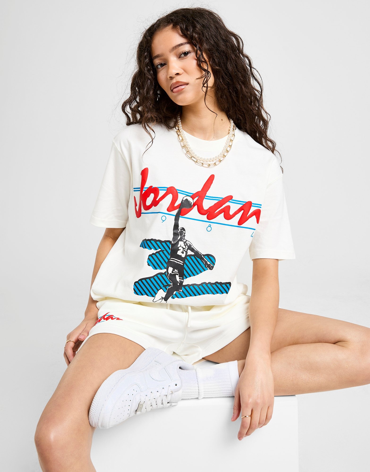 White Jordan MVP Graphic T-Shirt | JD Sports UK