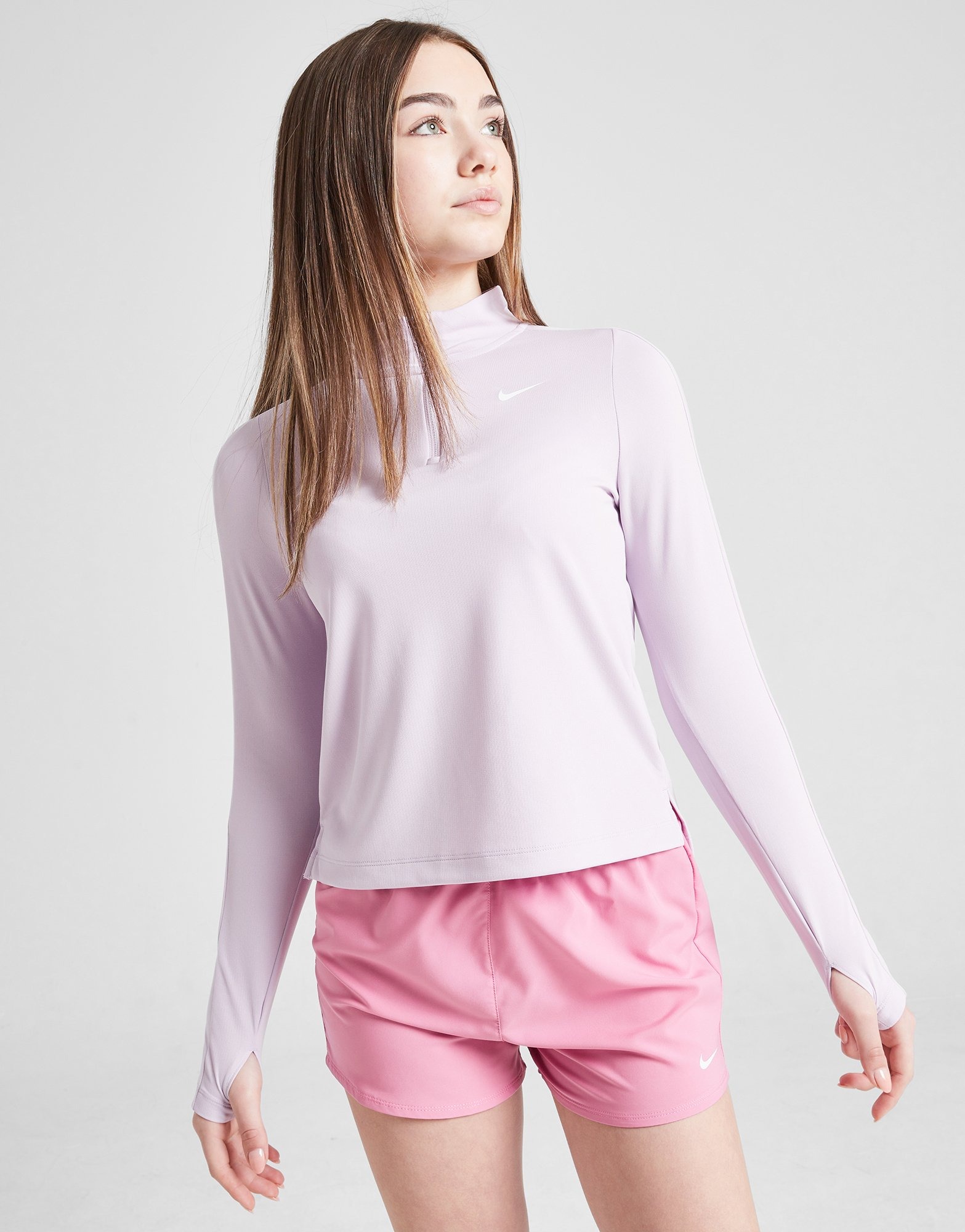 Nike Girls' Fitness Long Sleeve 1/2 Zip Top Junior - JD Sports NZ
