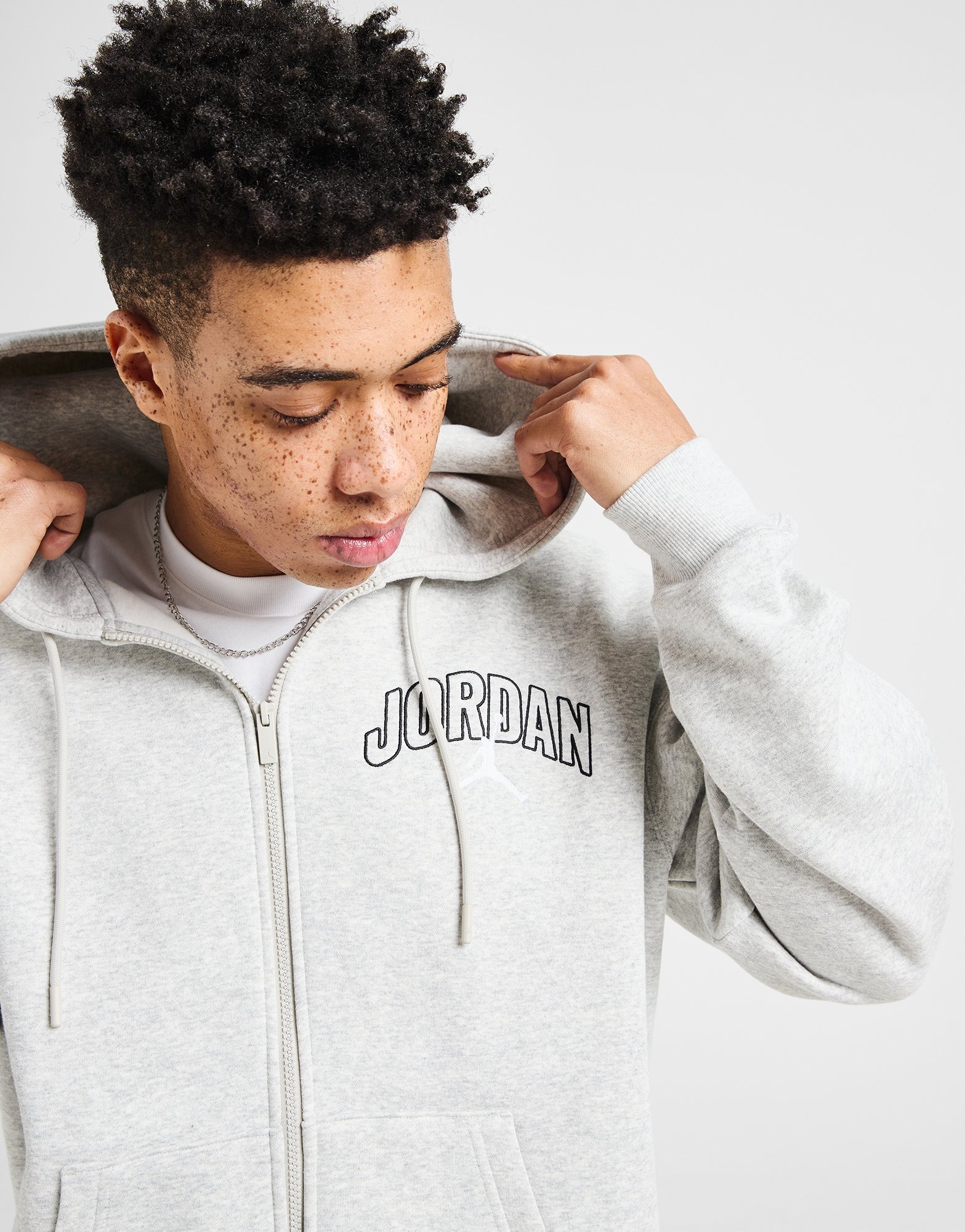 Grey Jordan Varsity Full Zip Hoodie - JD Sports Global