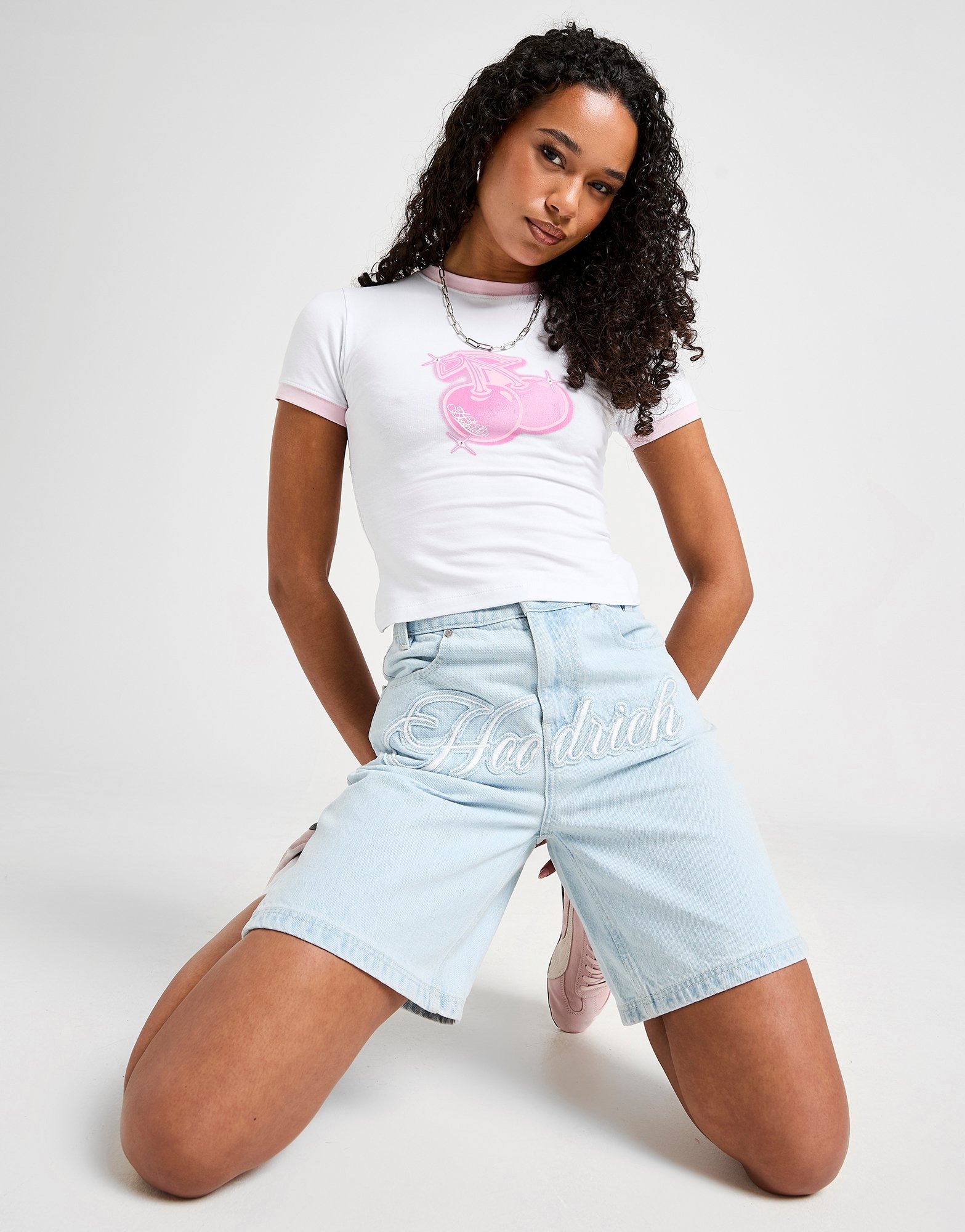 Blue Hoodrich Front Script Jorts | JD Sports UK
