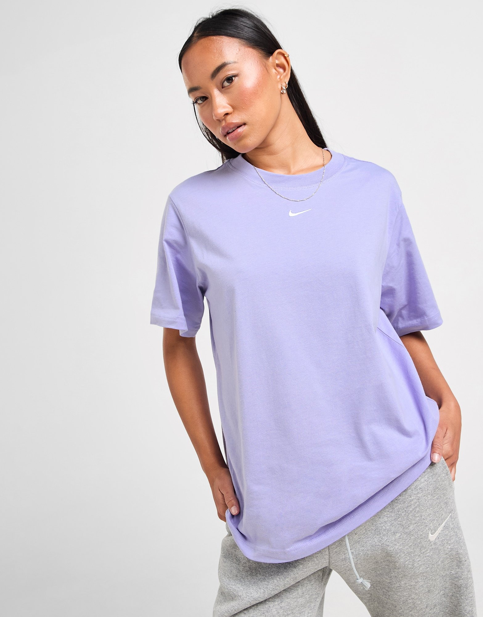 Purple Nike Essential Boyfriend T-Shirt - JD Sports