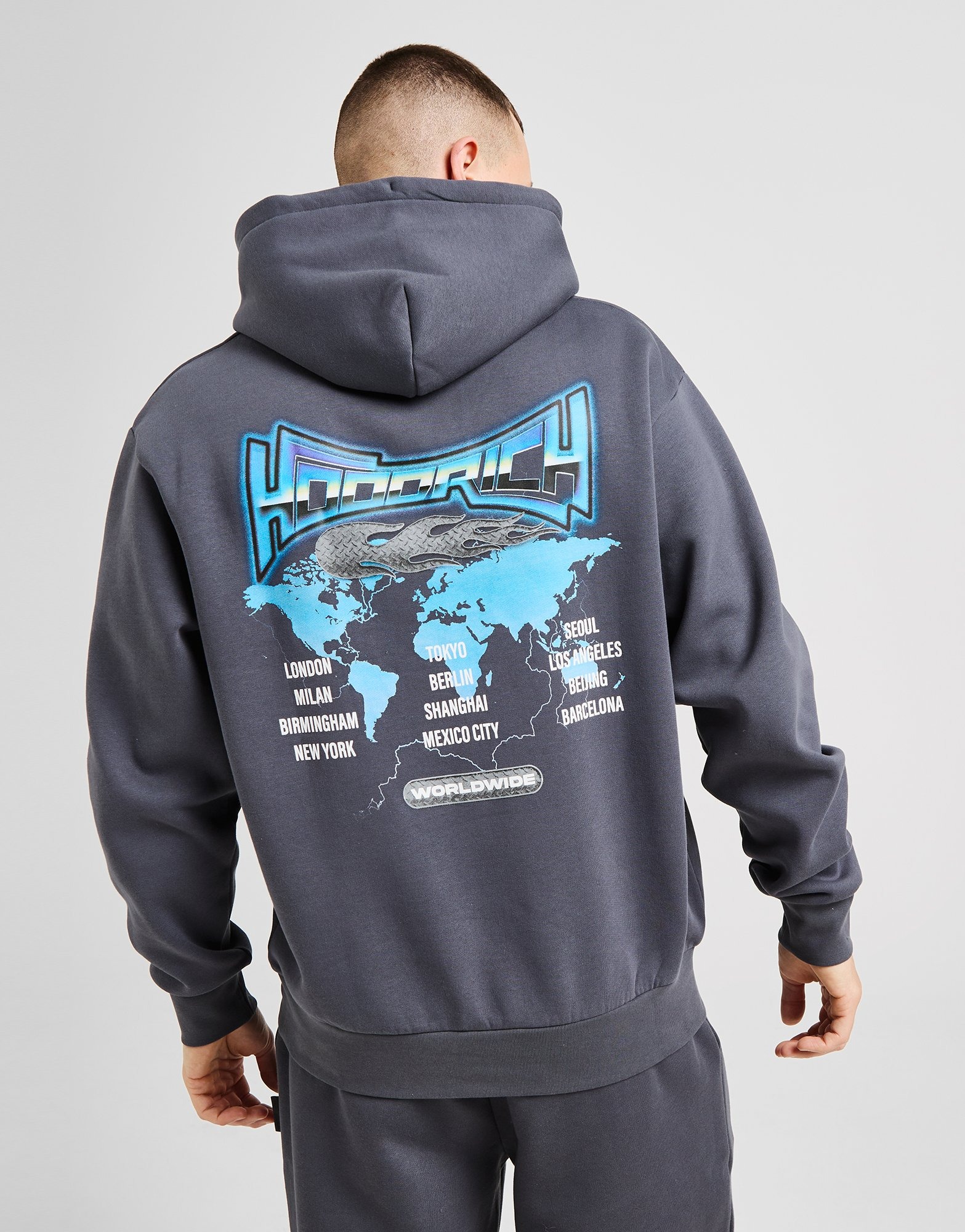 Blue Hoodrich Worldwide Overhead Hoodie - JD Sports