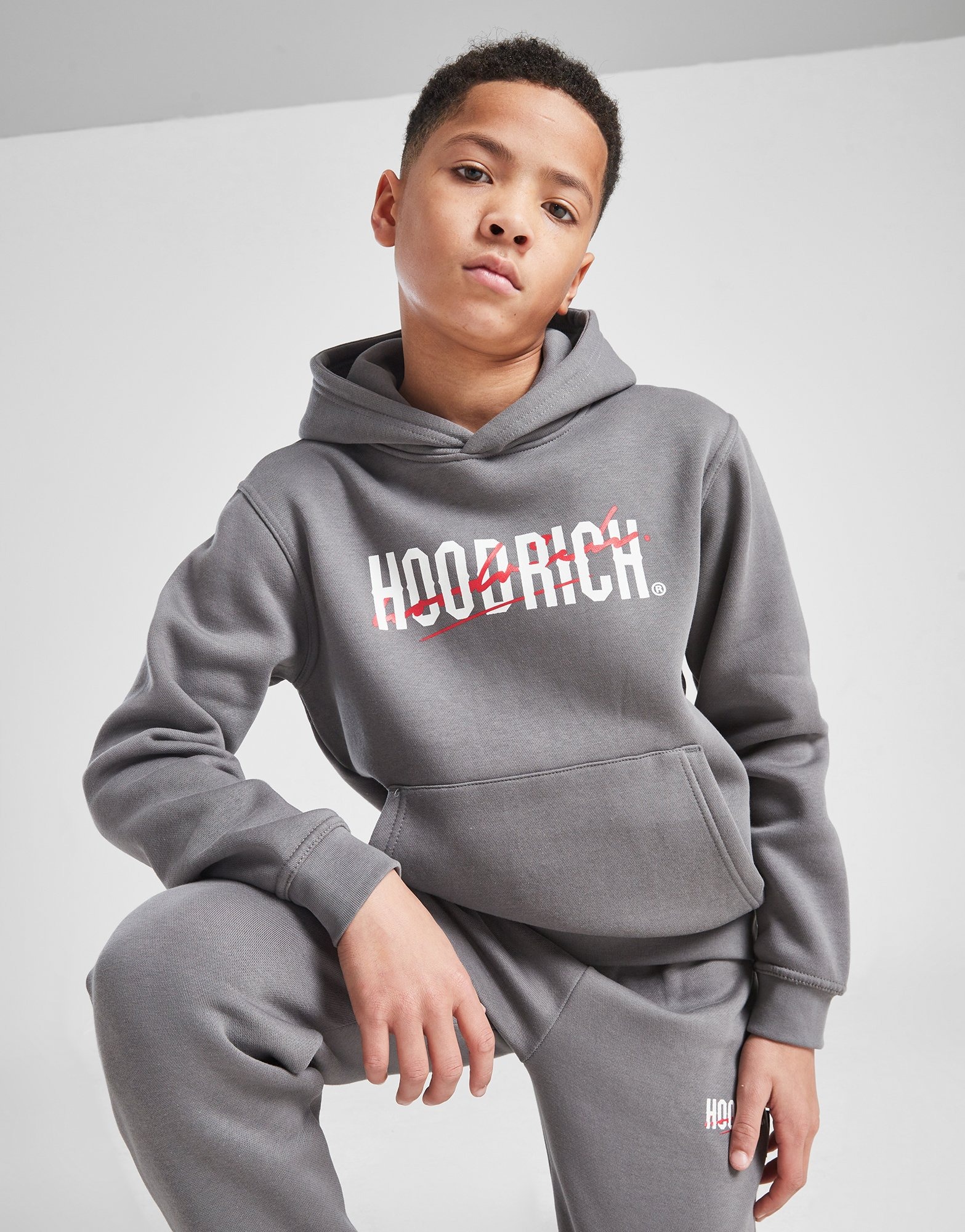 Grey Hoodrich Lynk Tracksuit Junior - JD Sports