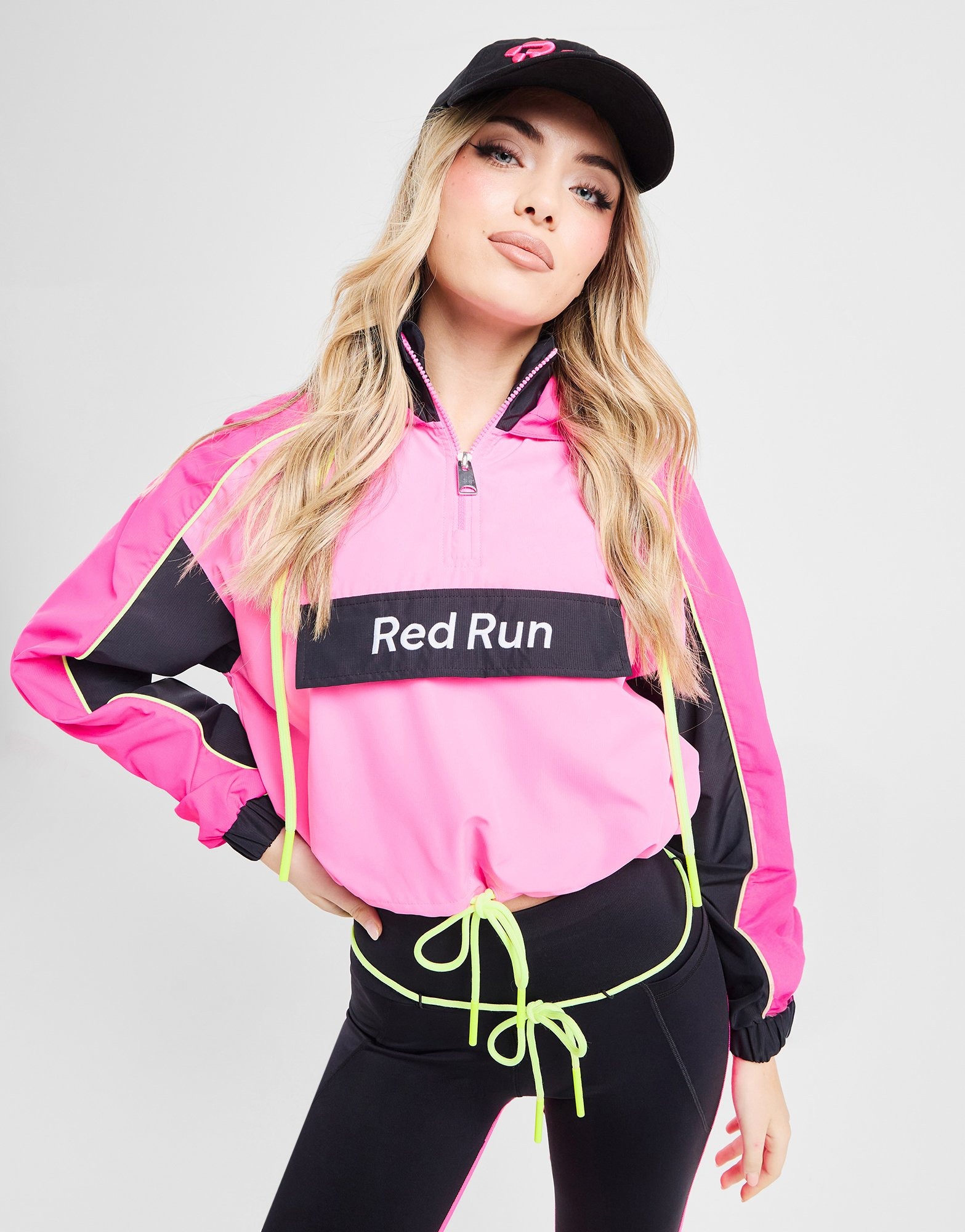 Red Run Activewear Twin Flame Cropped Windbreaker Rosa - JD Sports ...