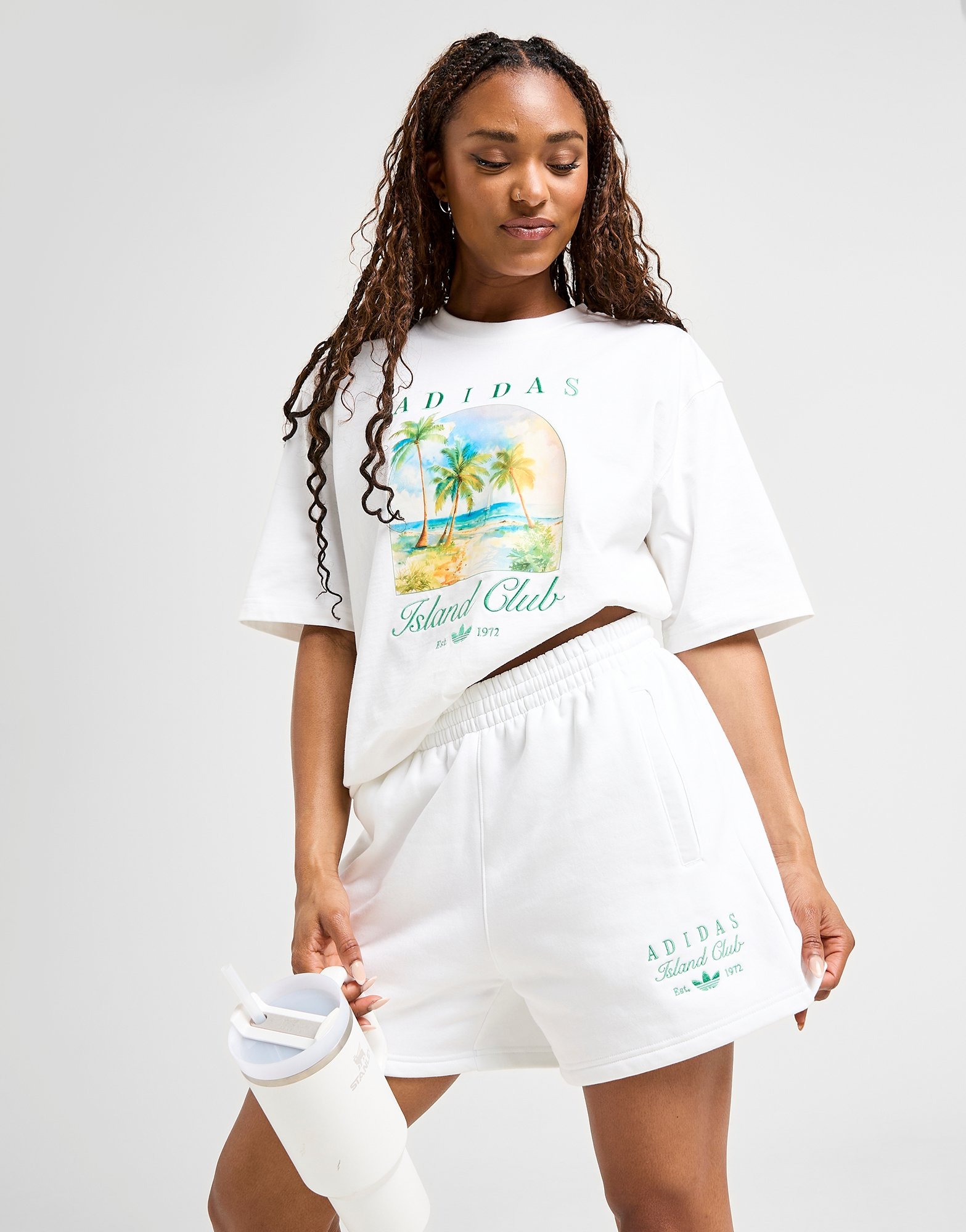 adidas Originals Short Island Club Blanc- JD Sports France