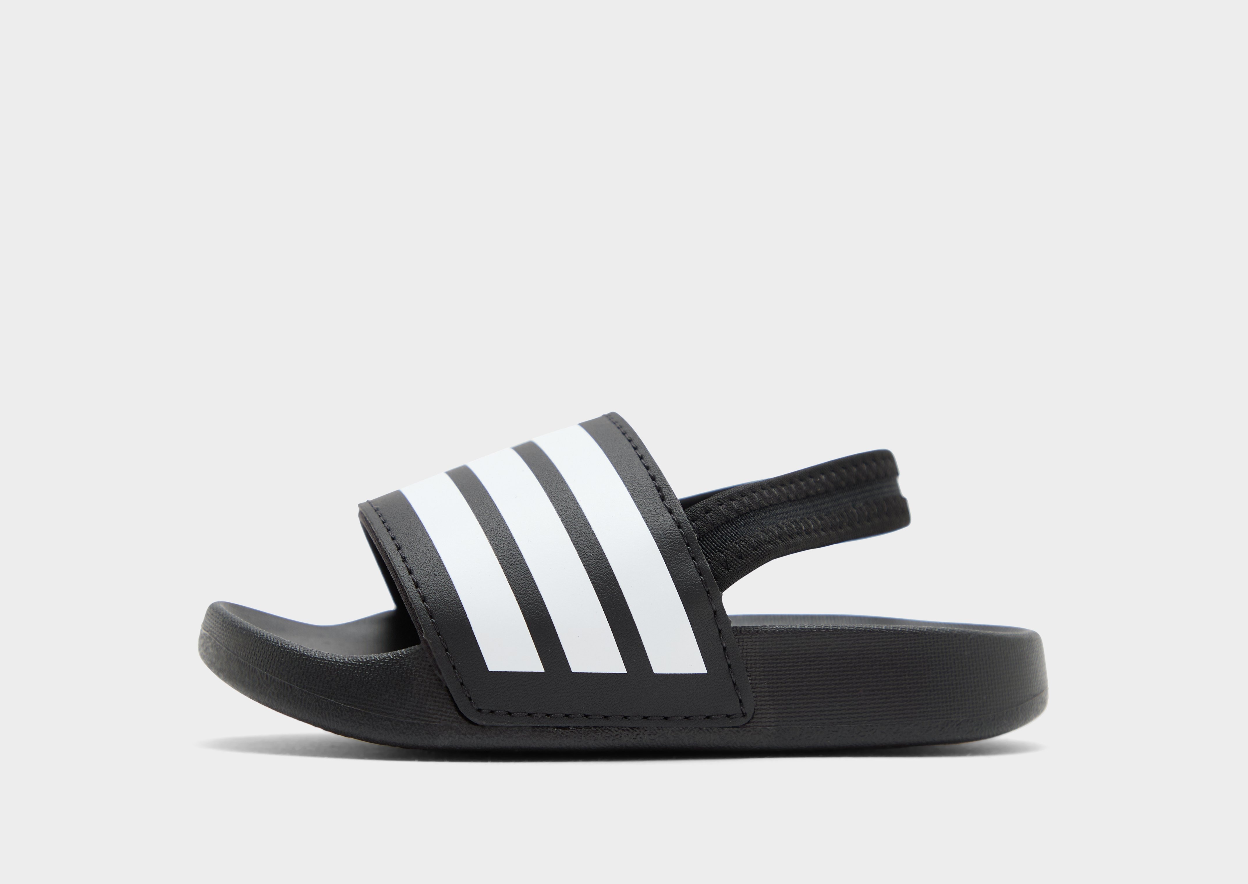 Black adidas Adilette Estrap Slides Infant - JD Sports Australia