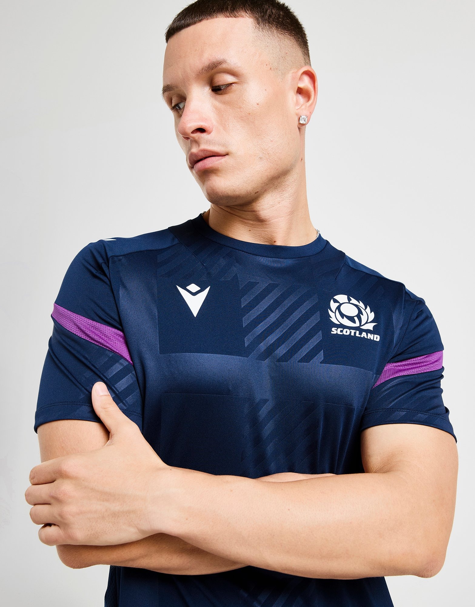 Blue Macron Scotland Rugby Training Shirt - JD Sports
