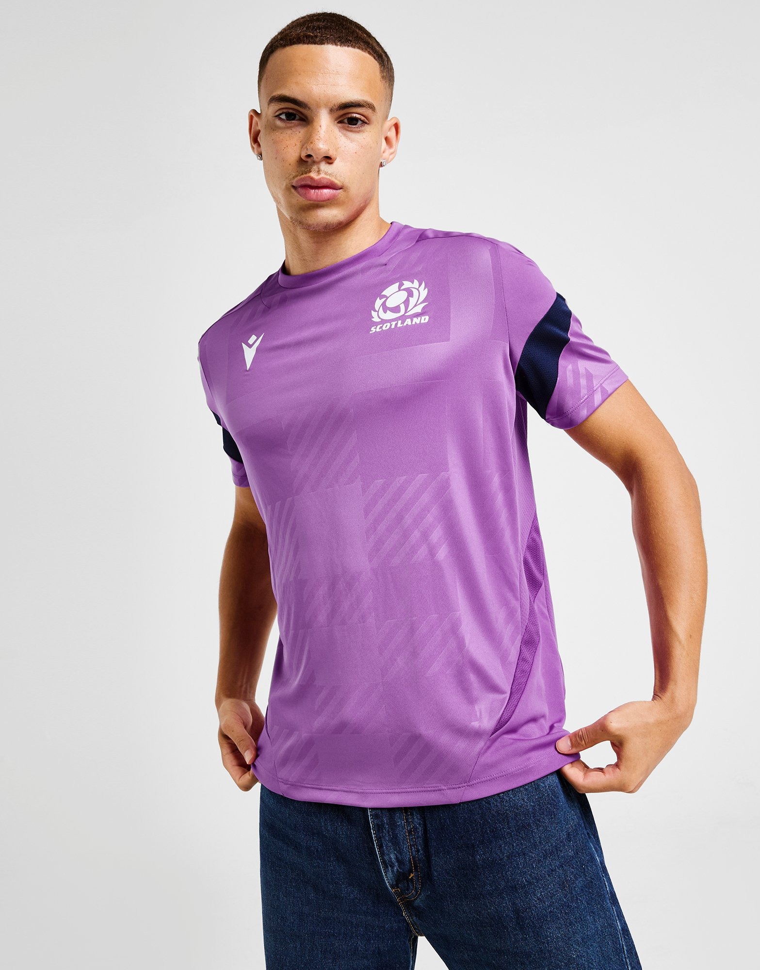 Purple Macron Scotland Rugby Training Shirt - JD Sports Global