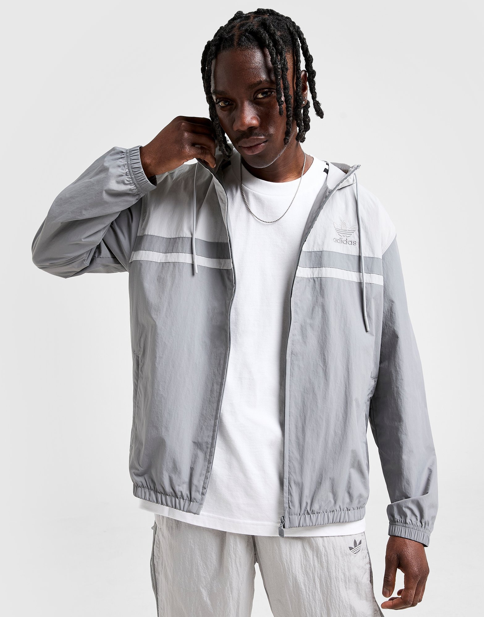 adidas Originals Colour Block Vintage Antivento in Grigio - JD Sports ...