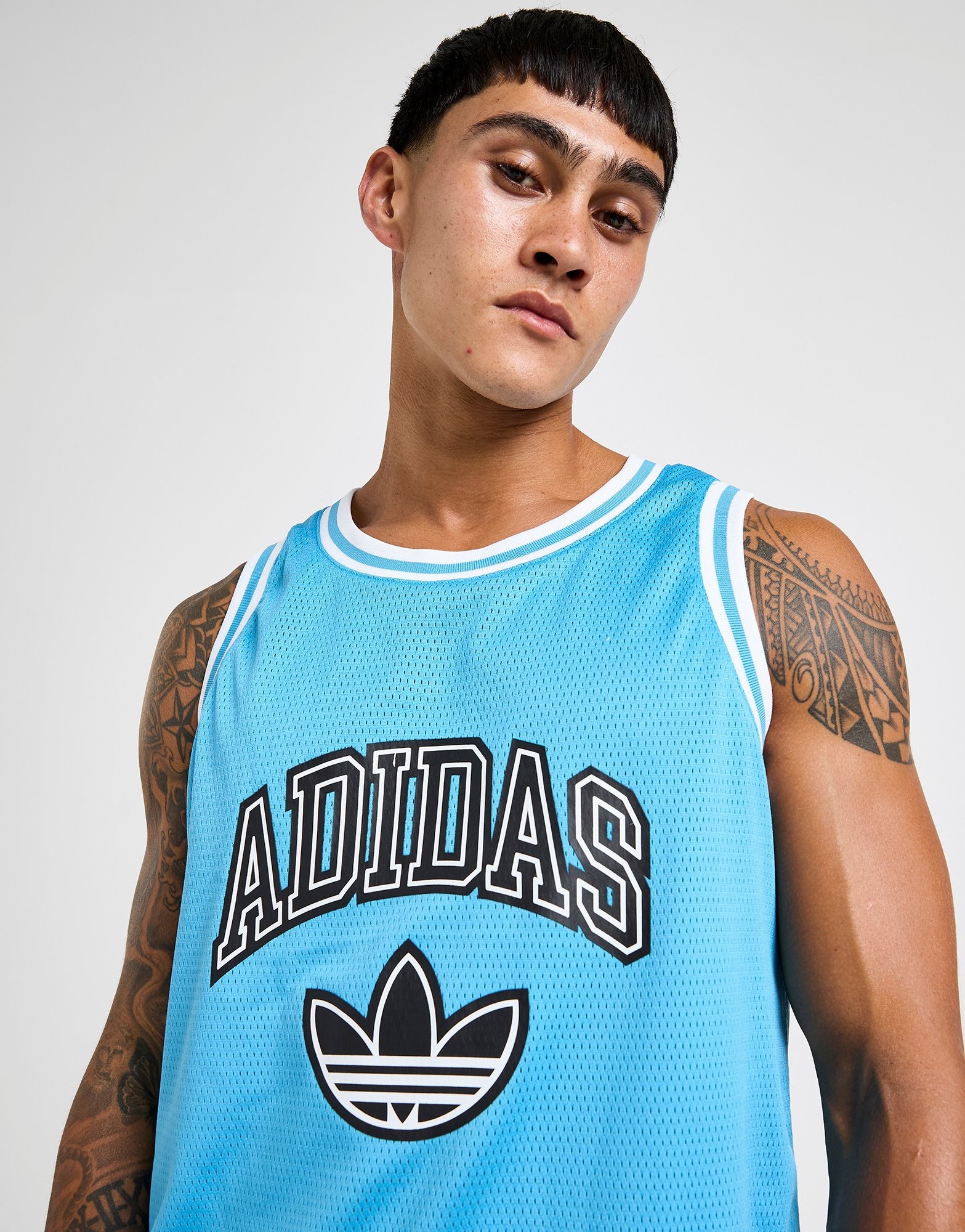 Blue adidas Originals Arch Basketball Vest | JD Sports