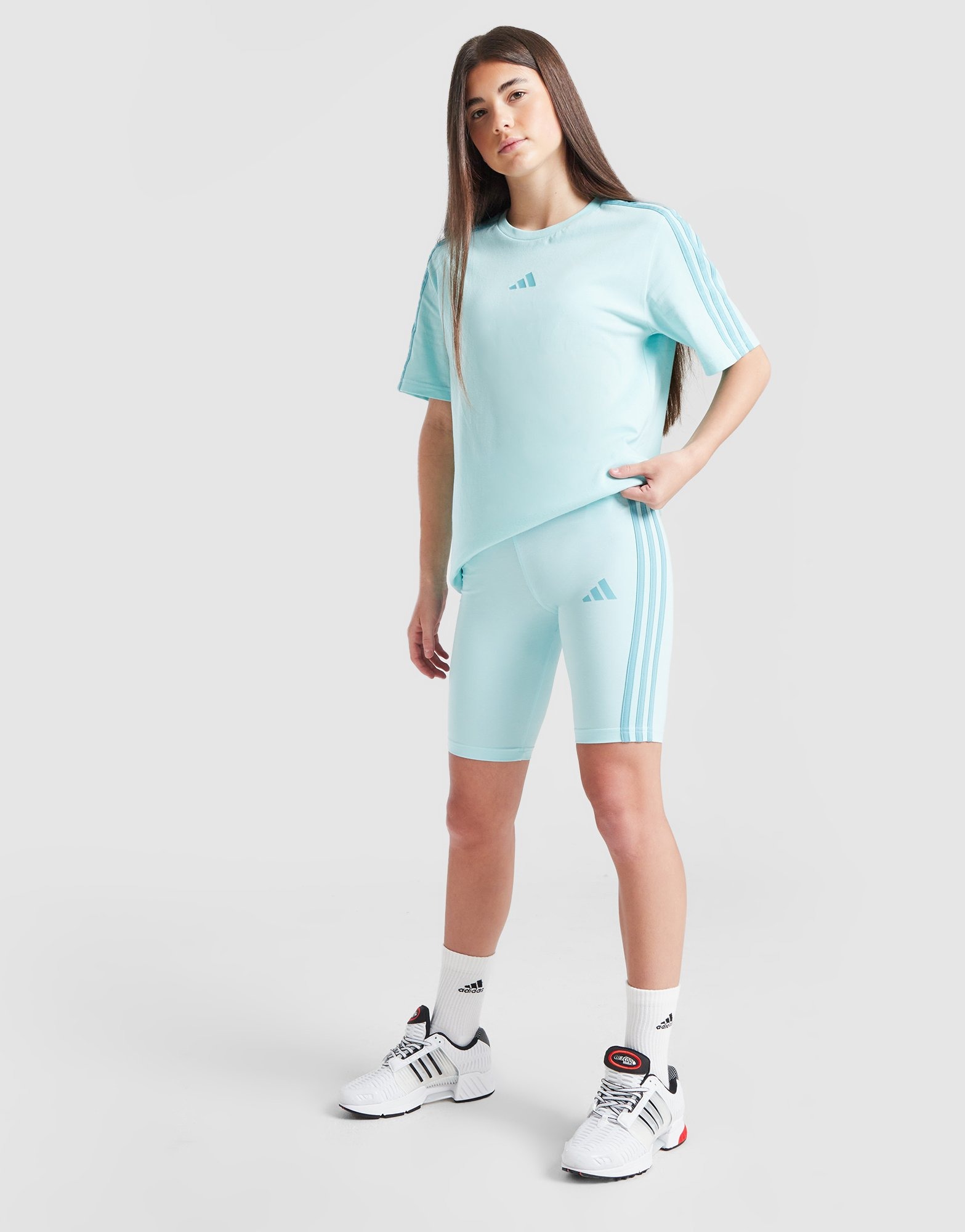 Green adidas Girls' Cycle Shorts Junior - JD Sports Global