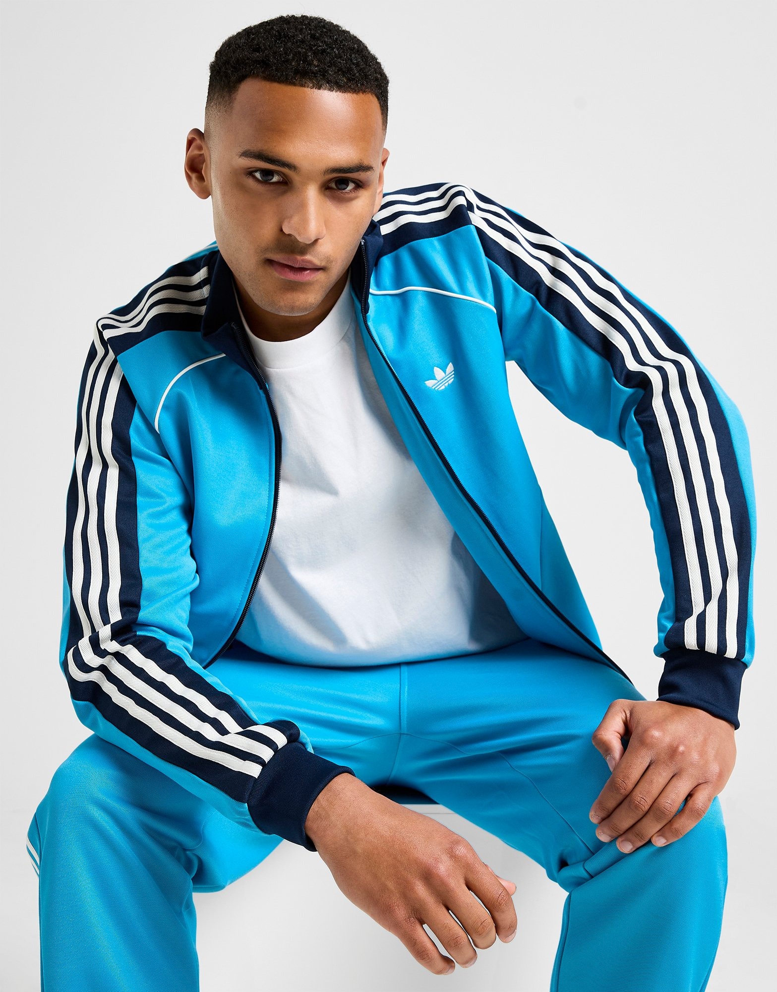 Blue adidas Originals Terrace Track Top - JD Sports Global