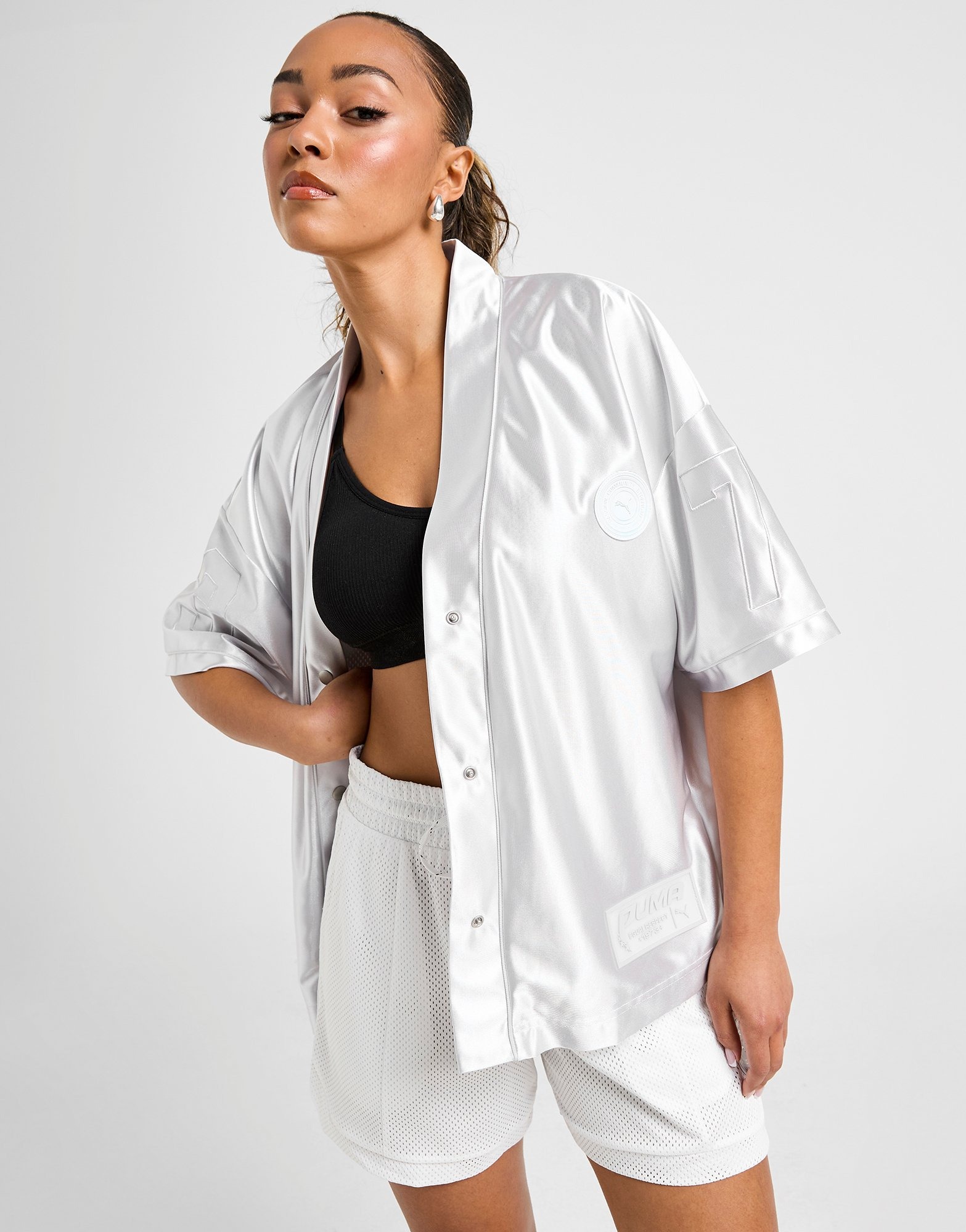 Grey PUMA Jer-She Baseball Jersey - JD Sports NZ