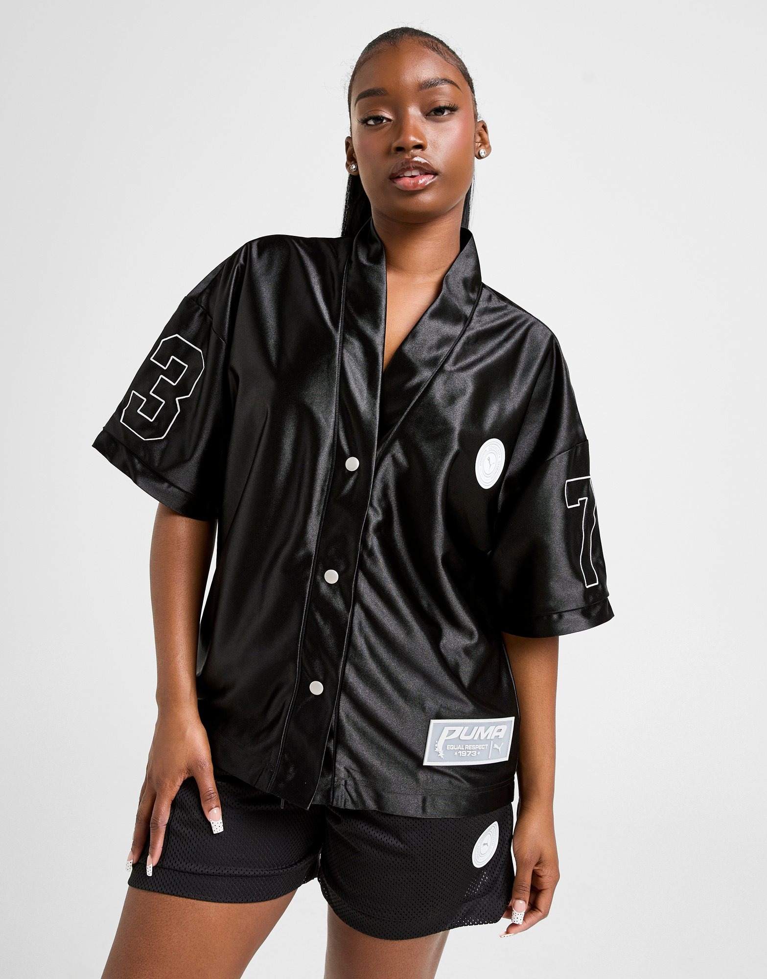 Black PUMA Jer-She Baseball Jersey - JD Sports NZ