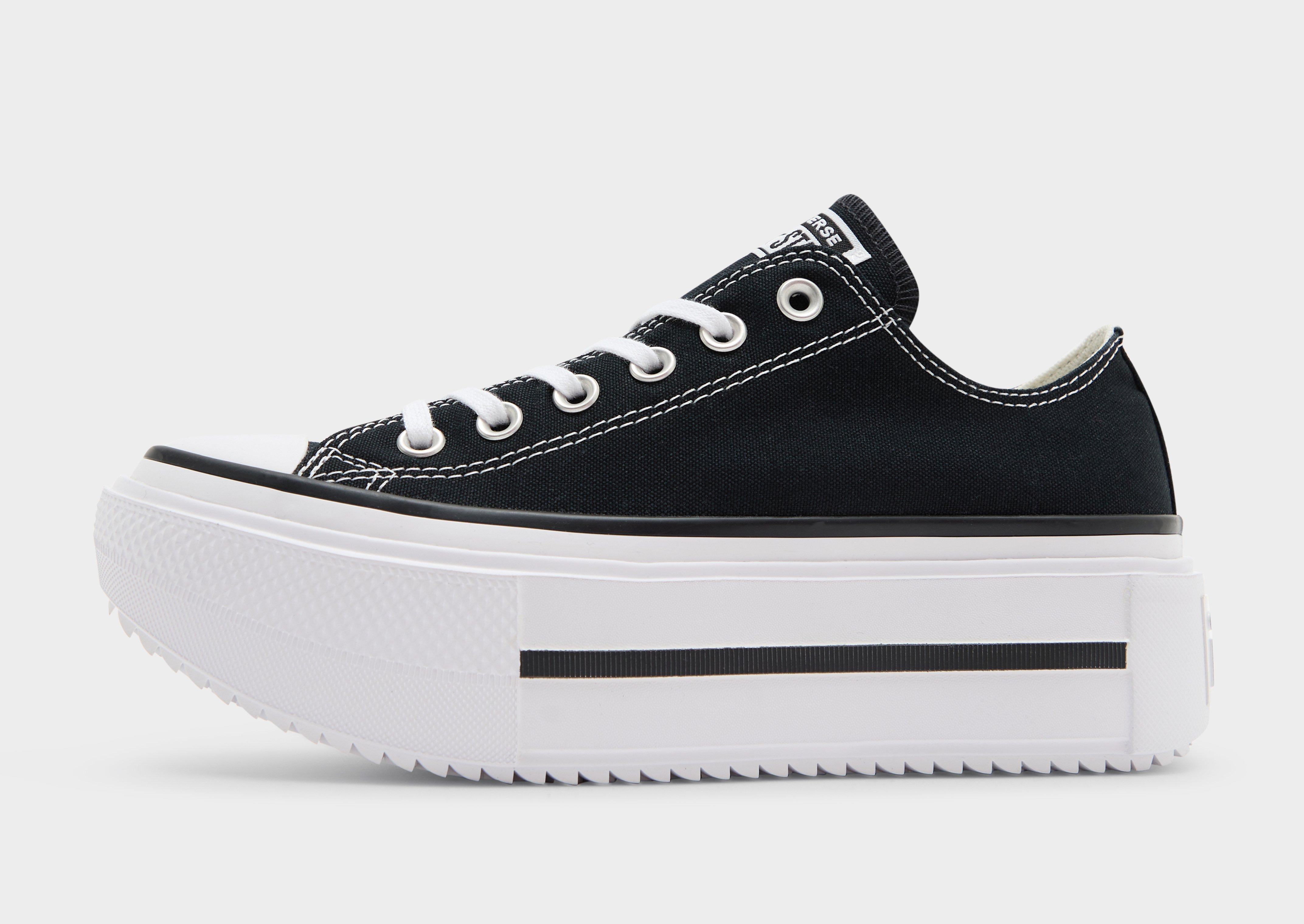 Black Converse Lift Ox Double Stack Women's | JD Sports UK