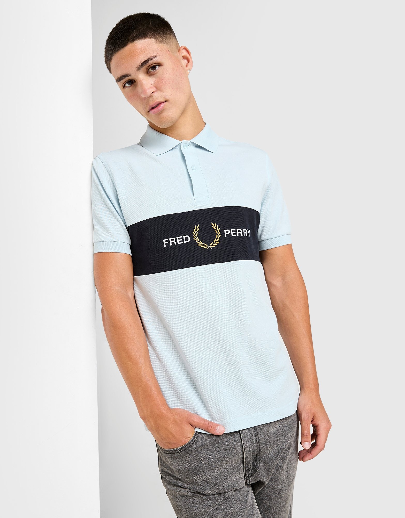 Fred Perry Cut & Sew Polo Shirt Blau - JD Sports Österreich