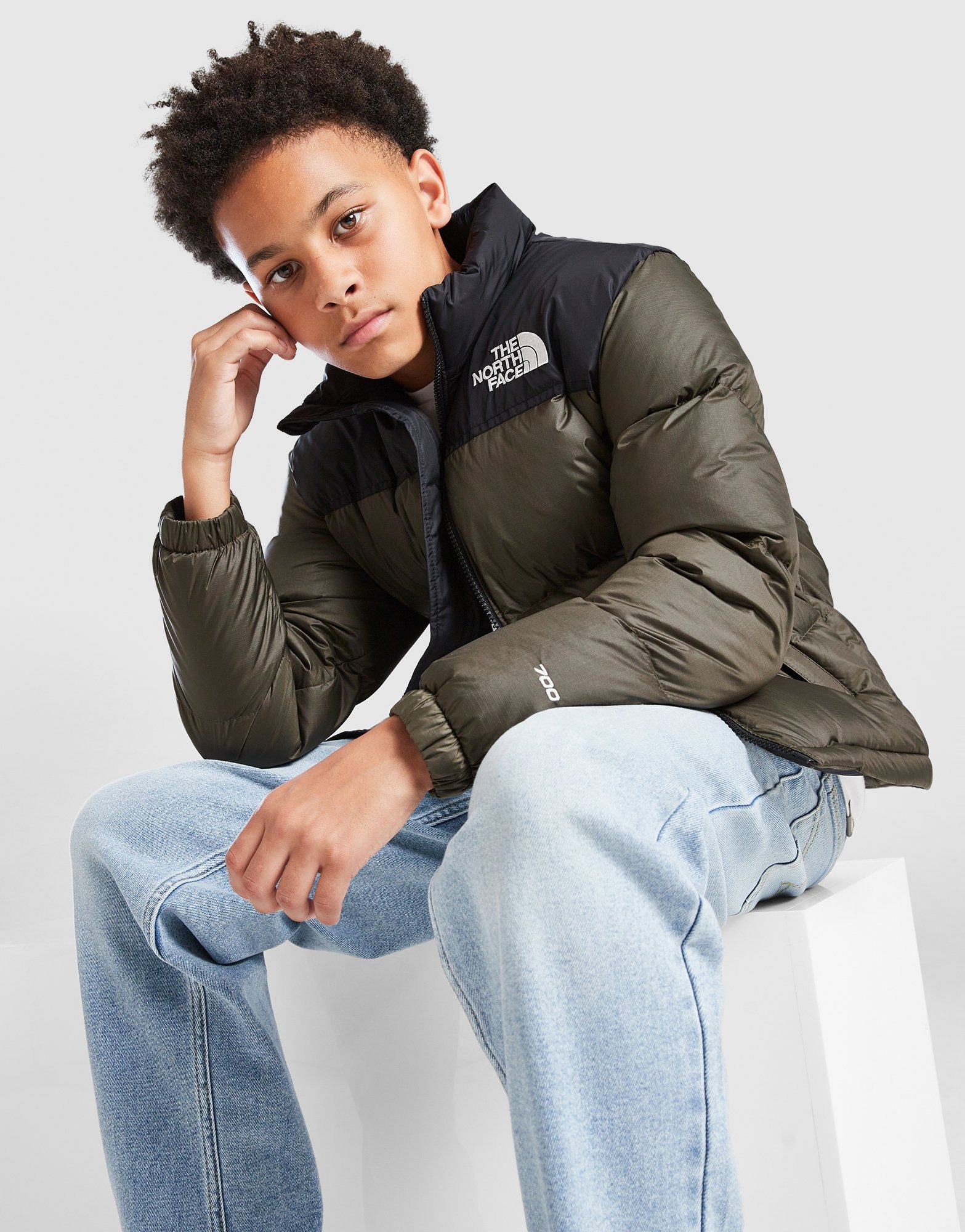 Green The North Face Nuptse Jacket Junior - JD Sports Global