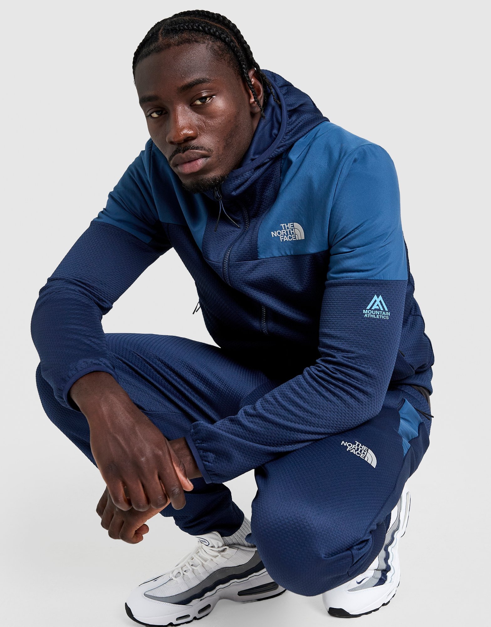 Blue The North Face Mountain Athletics Full Zip Hoodie - JD Sports Global