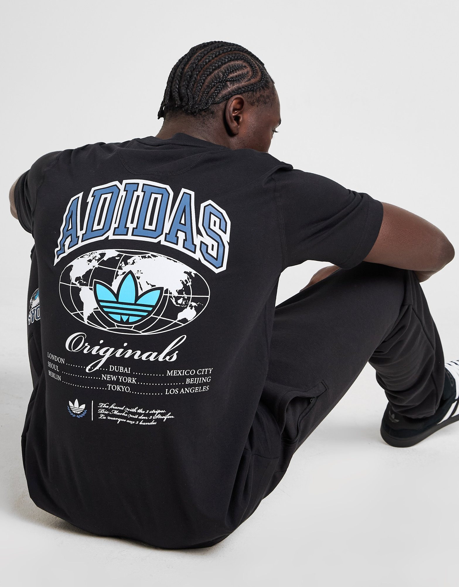 Black Adidas Originals Worldwide T Shirt Jd Sports Global