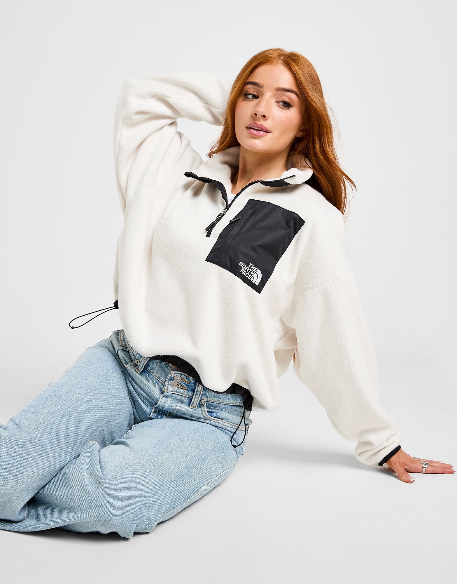 Cream The North Face Hangita Polar 1/4 Zip Fleece - JD Sports België