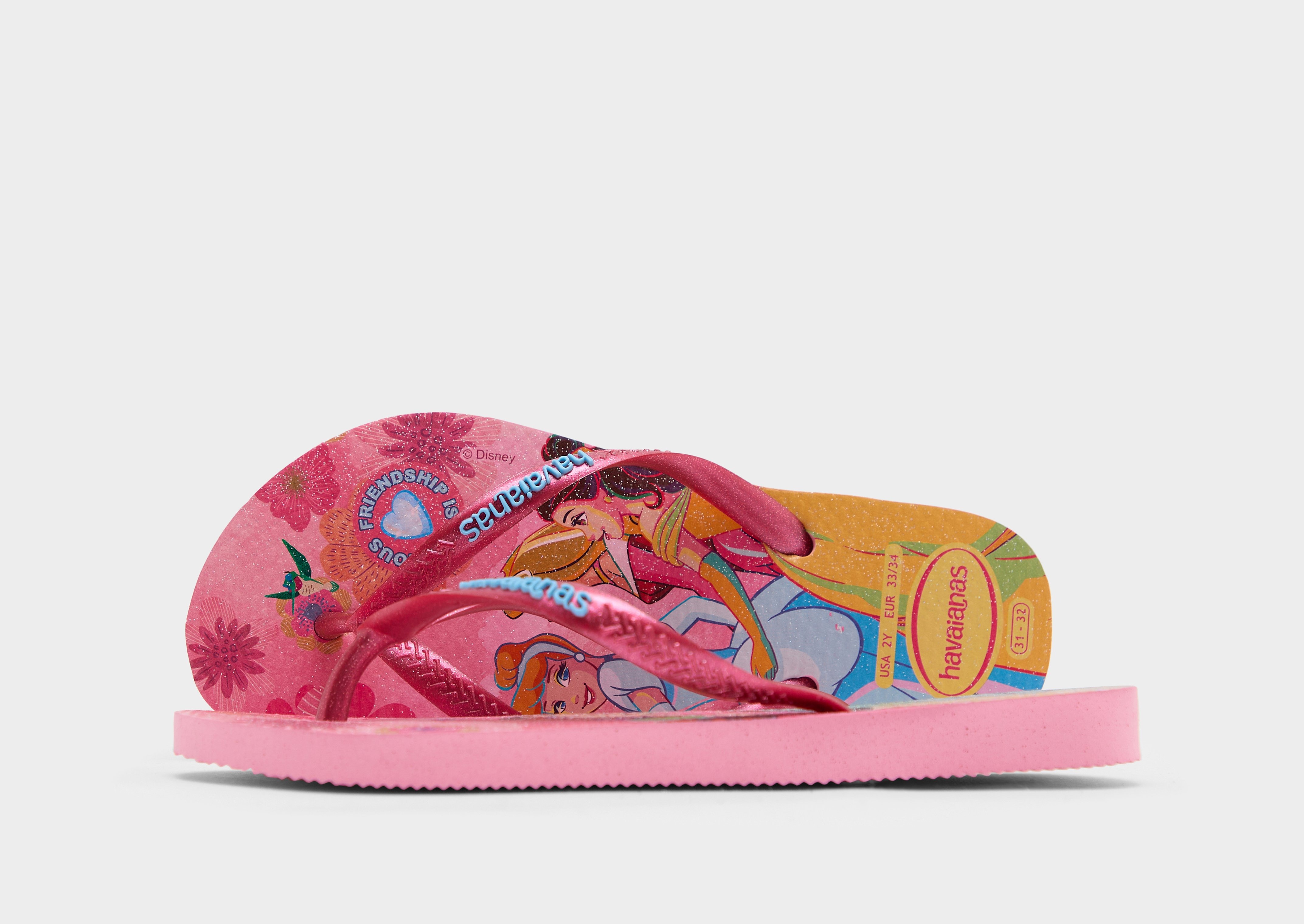 Pink Havaianas Slim Princess Flip Flops Children - JD Sports Ireland