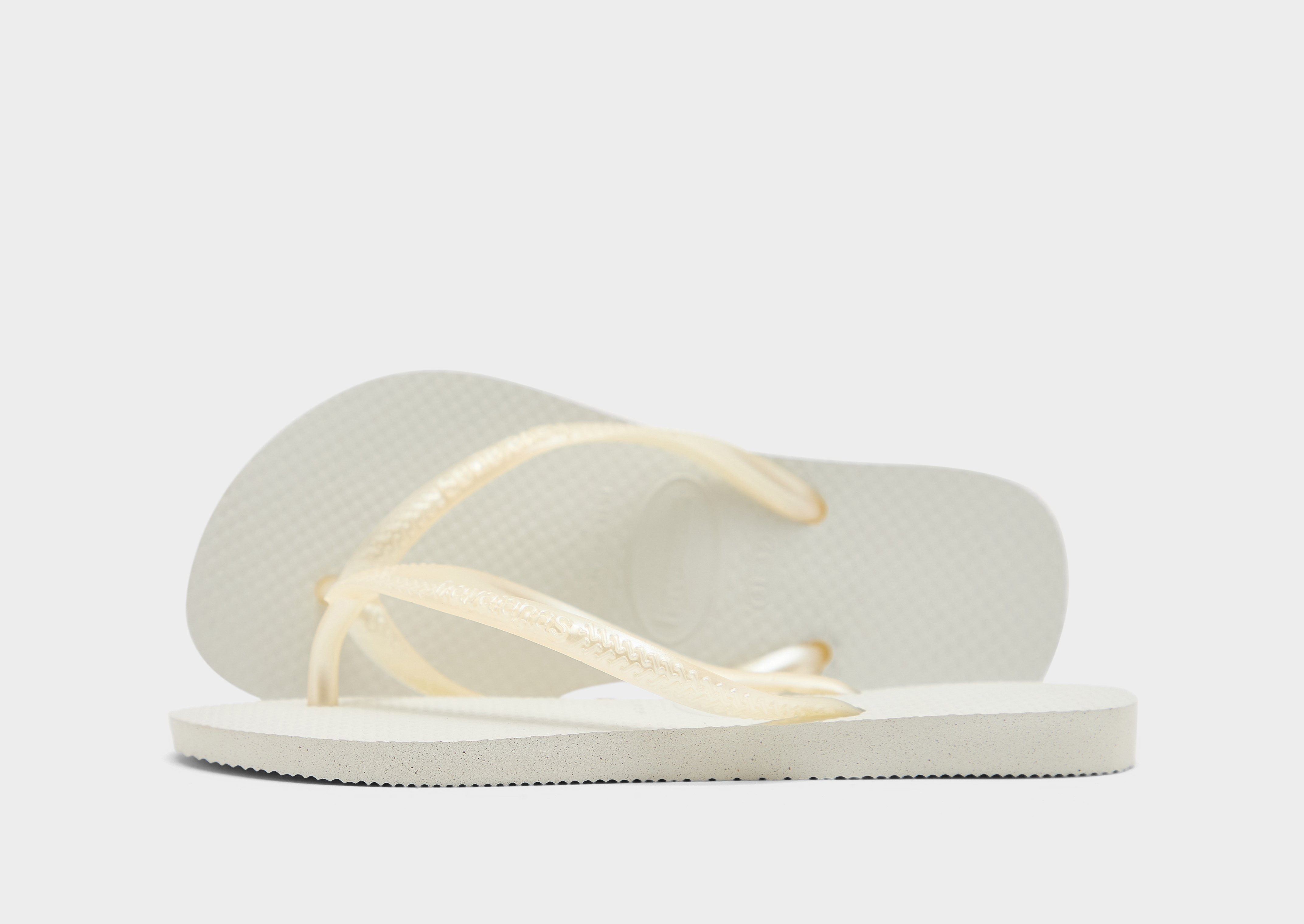 White Havaianas Slim Flip Flops Children - JD Sports Ireland