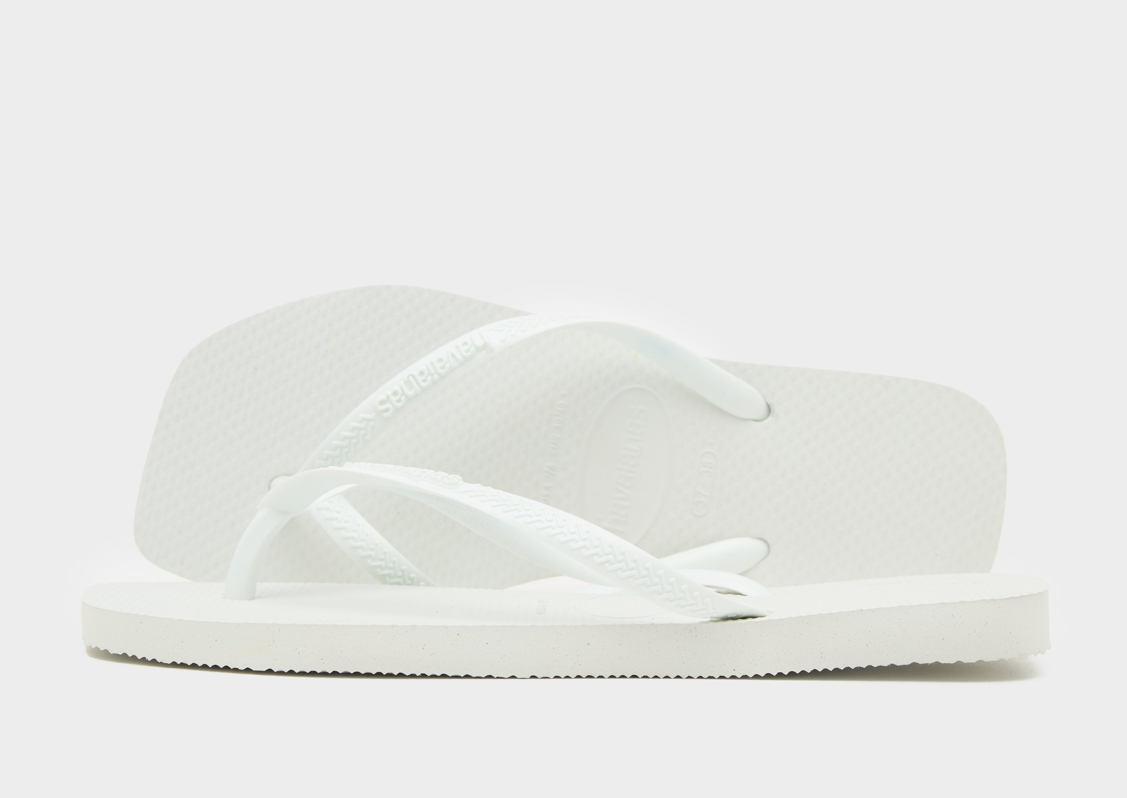 White Havaianas Slim Square Flip Flops Women's | JD Sports UK