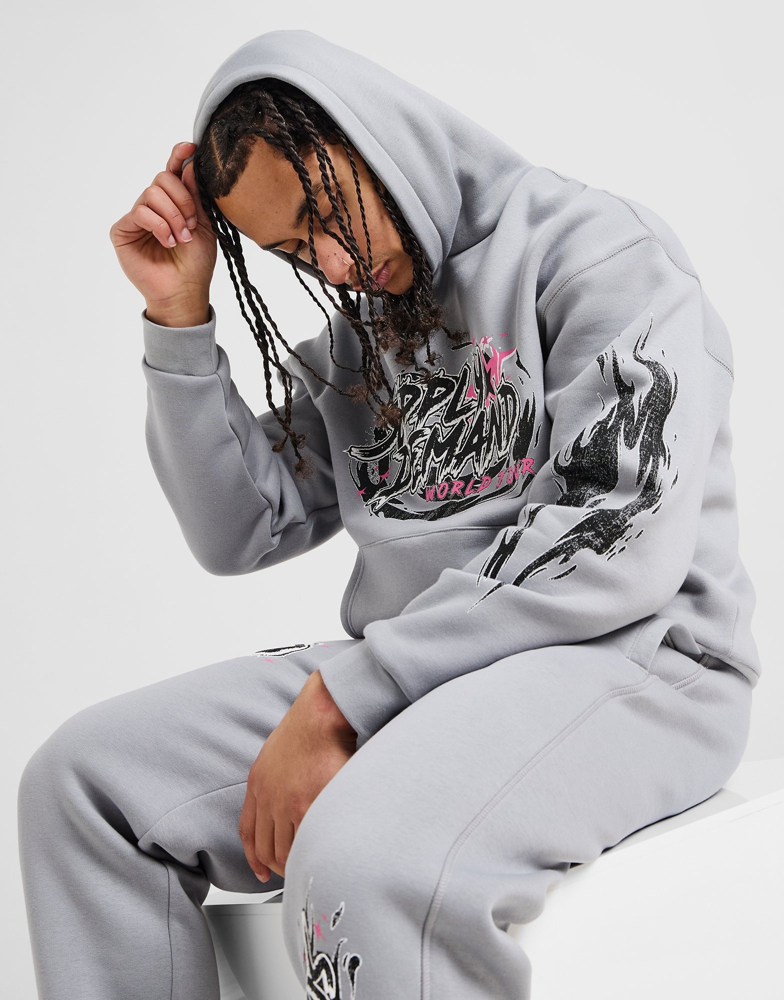 Supply & Demand Sweat à Capuche Stencil Gris- JD Sports France