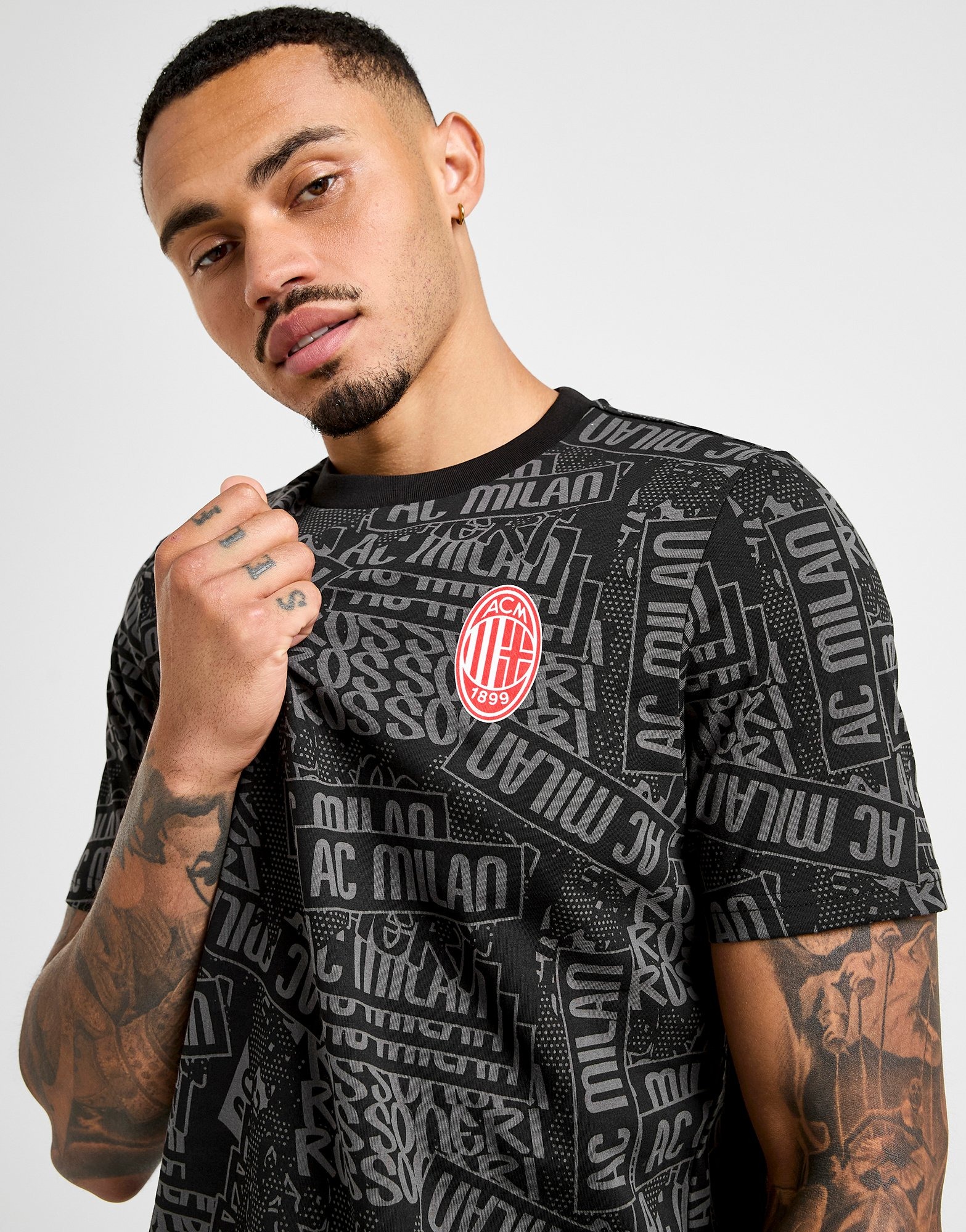 Black PUMA AC Milan Culture T-Shirt | JD Sports UK