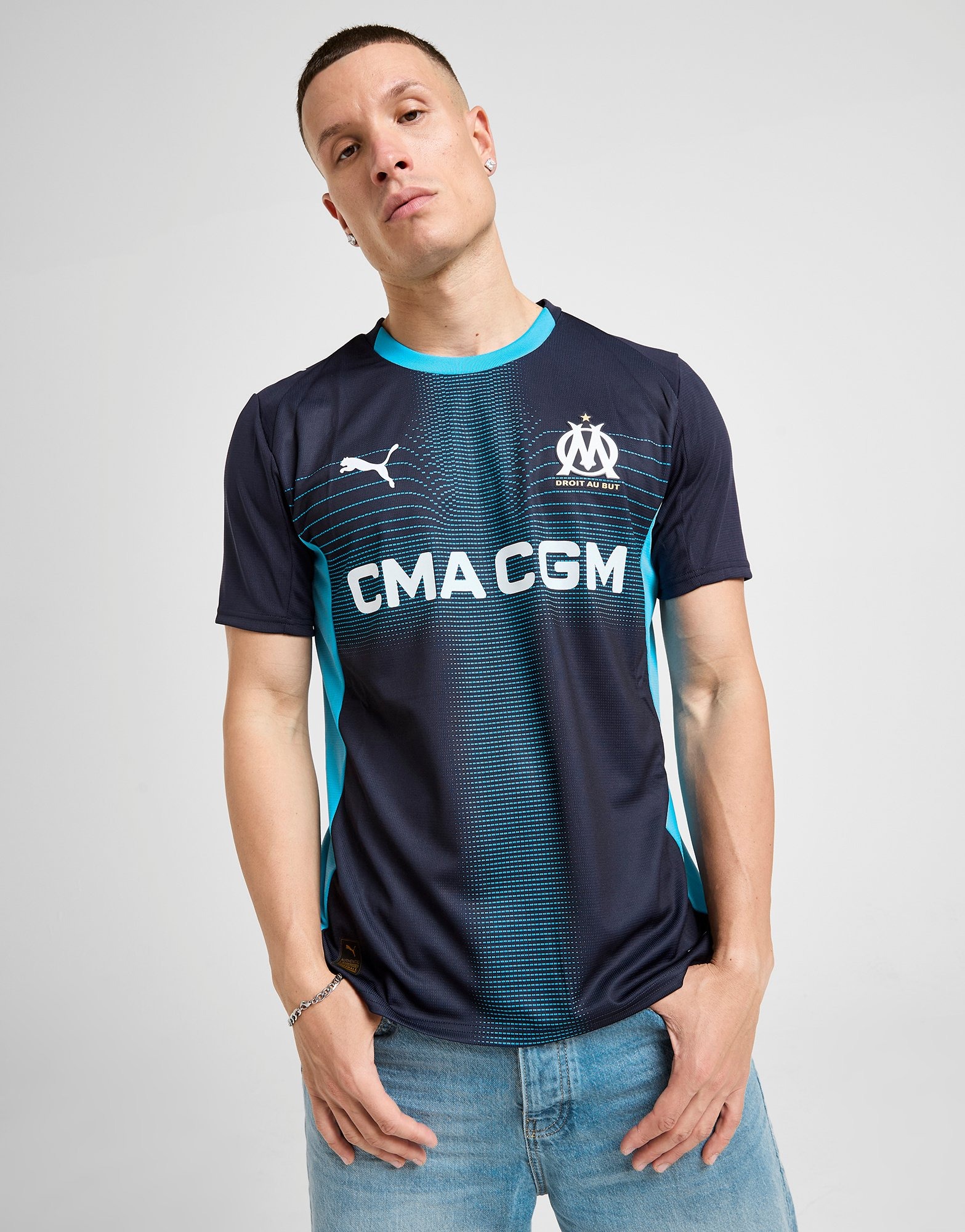 Black PUMA Olympique Marseille 2025/26 Away Shirt - JD Sports Global