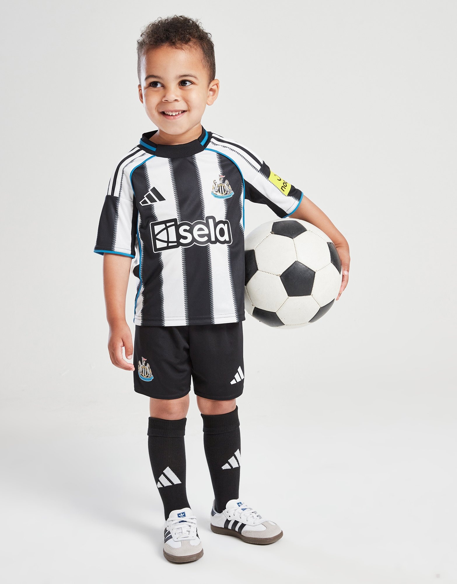 Black adidas Newcastle United FC 2025/26 Home Kit Children - JD Sports ...