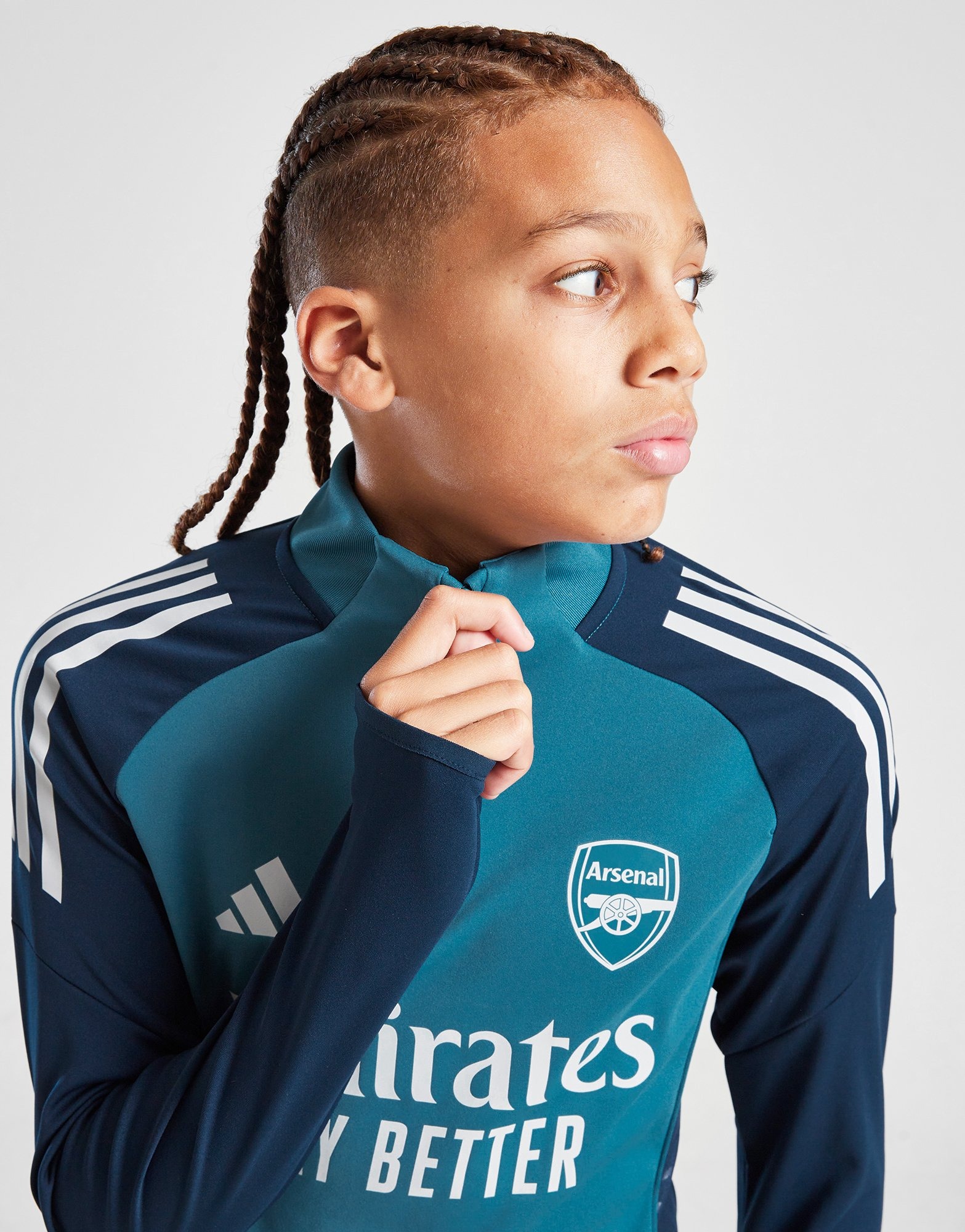 Blue adidas Arsenal FC 1/4 Zip Training Top Junior - JD Sports Global