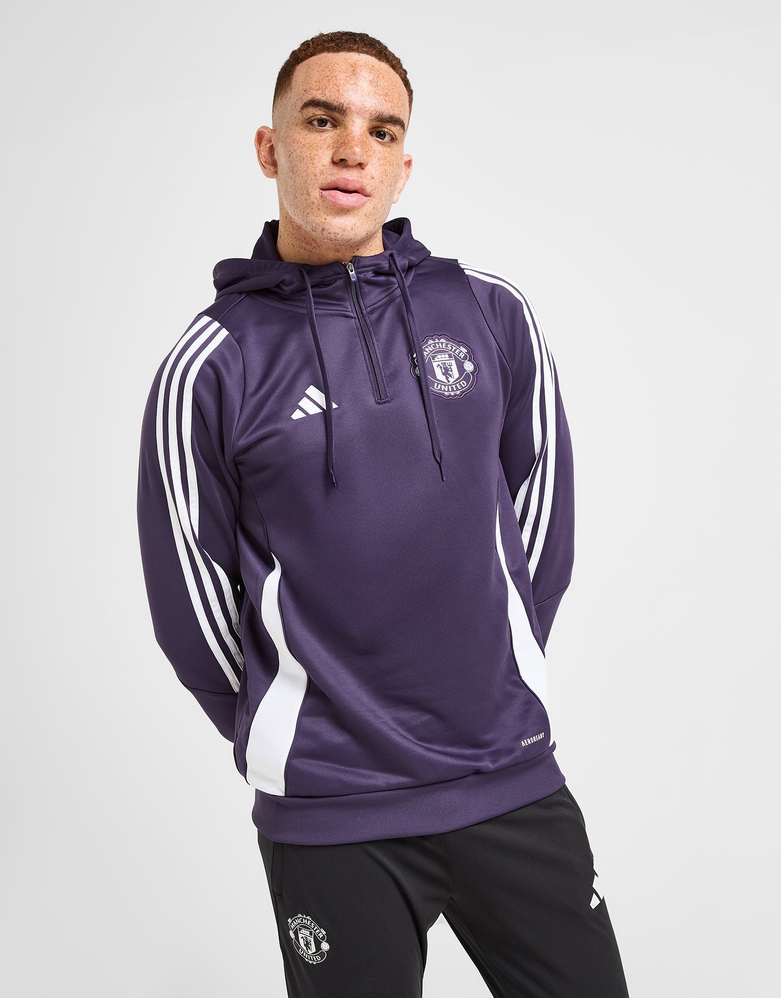 Purple adidas Manchester United FC Training Hoodie | JD Sports