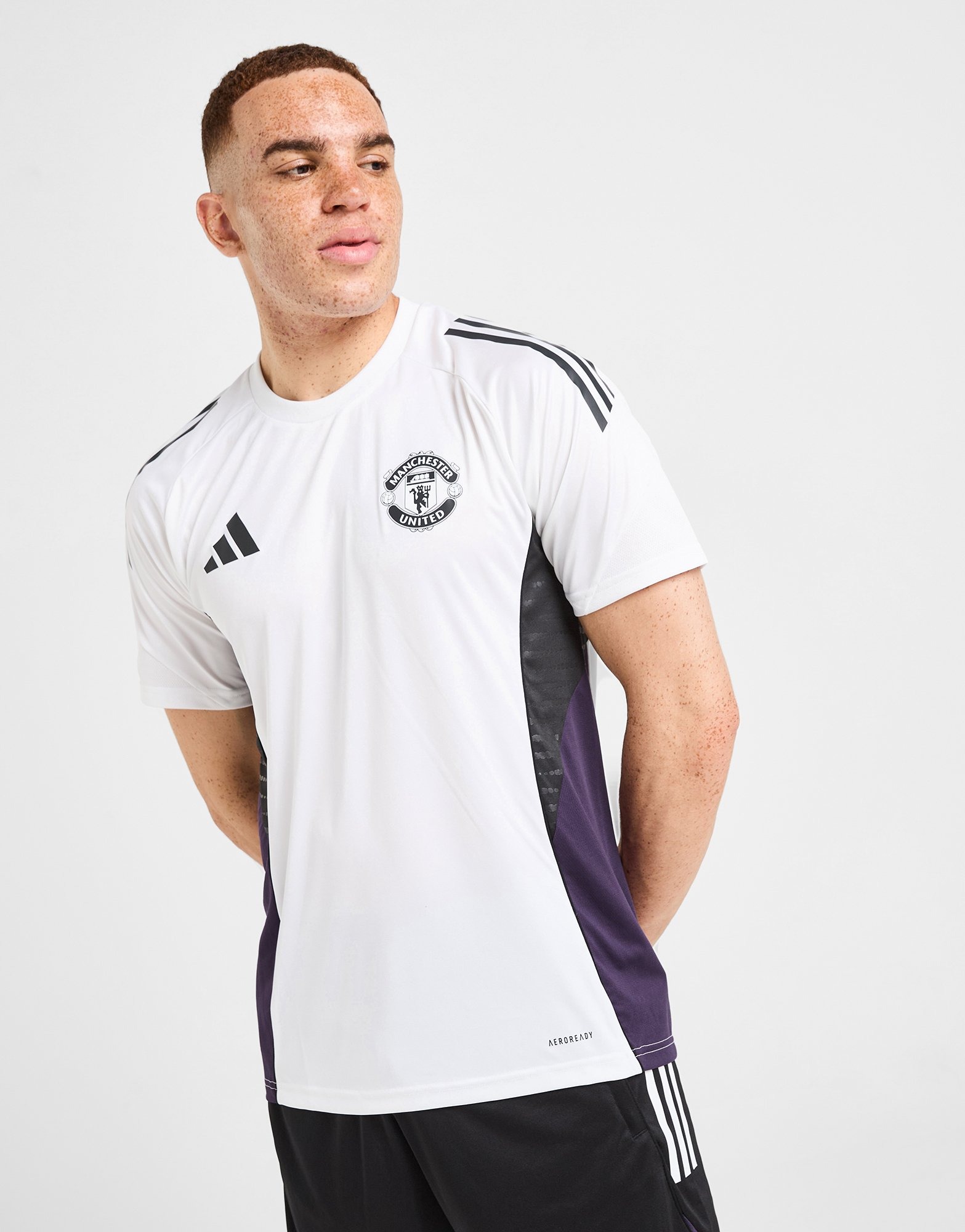 adidas Maillot d’entraînement Manchester United FC Blanc- JD Sports France