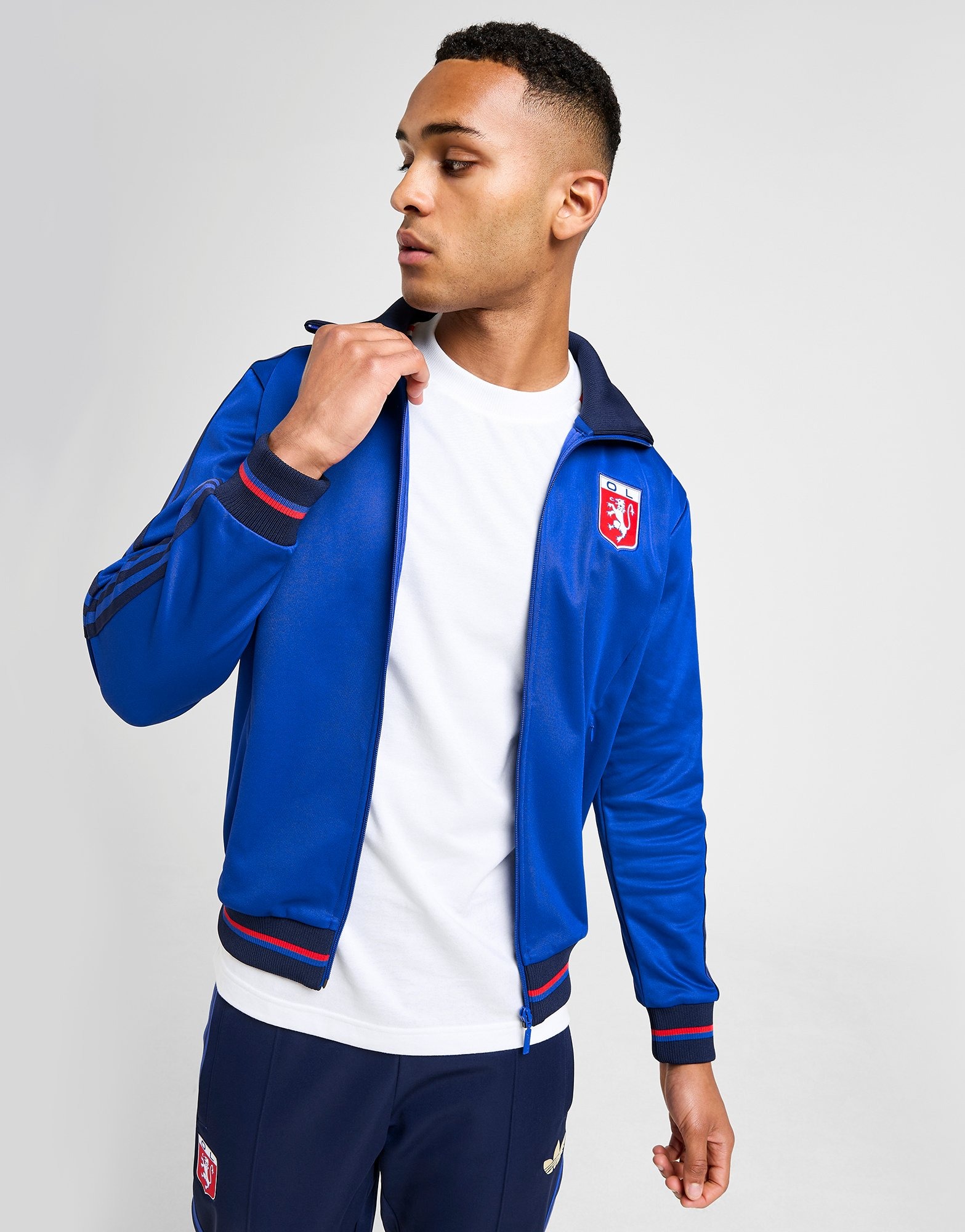 Blauw adidas Olympique Lyon 75 Year Anniversary Track Top - JD Sports ...