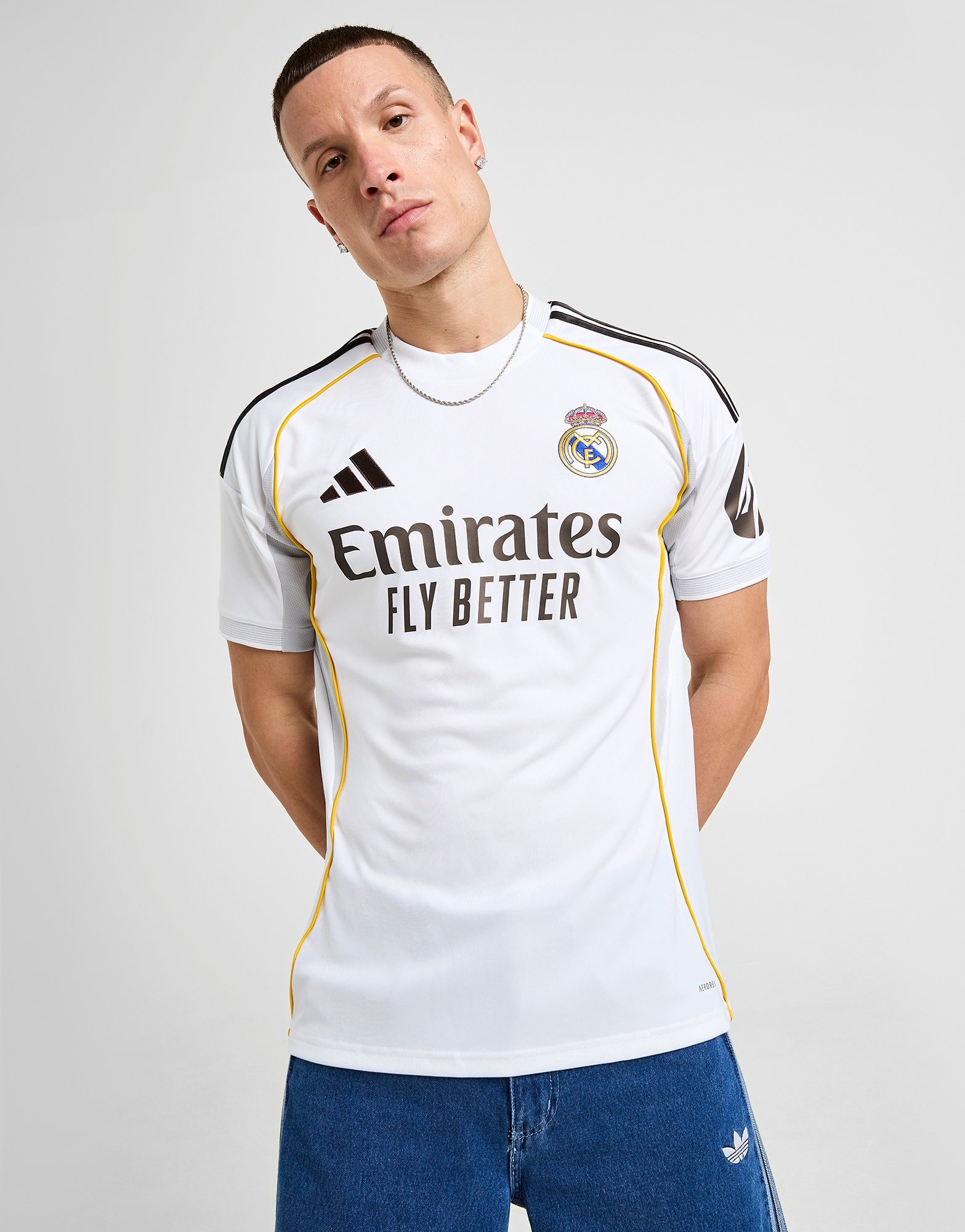 White adidas Real Madrid 2025/26 Home Shirt - JD Sports Global