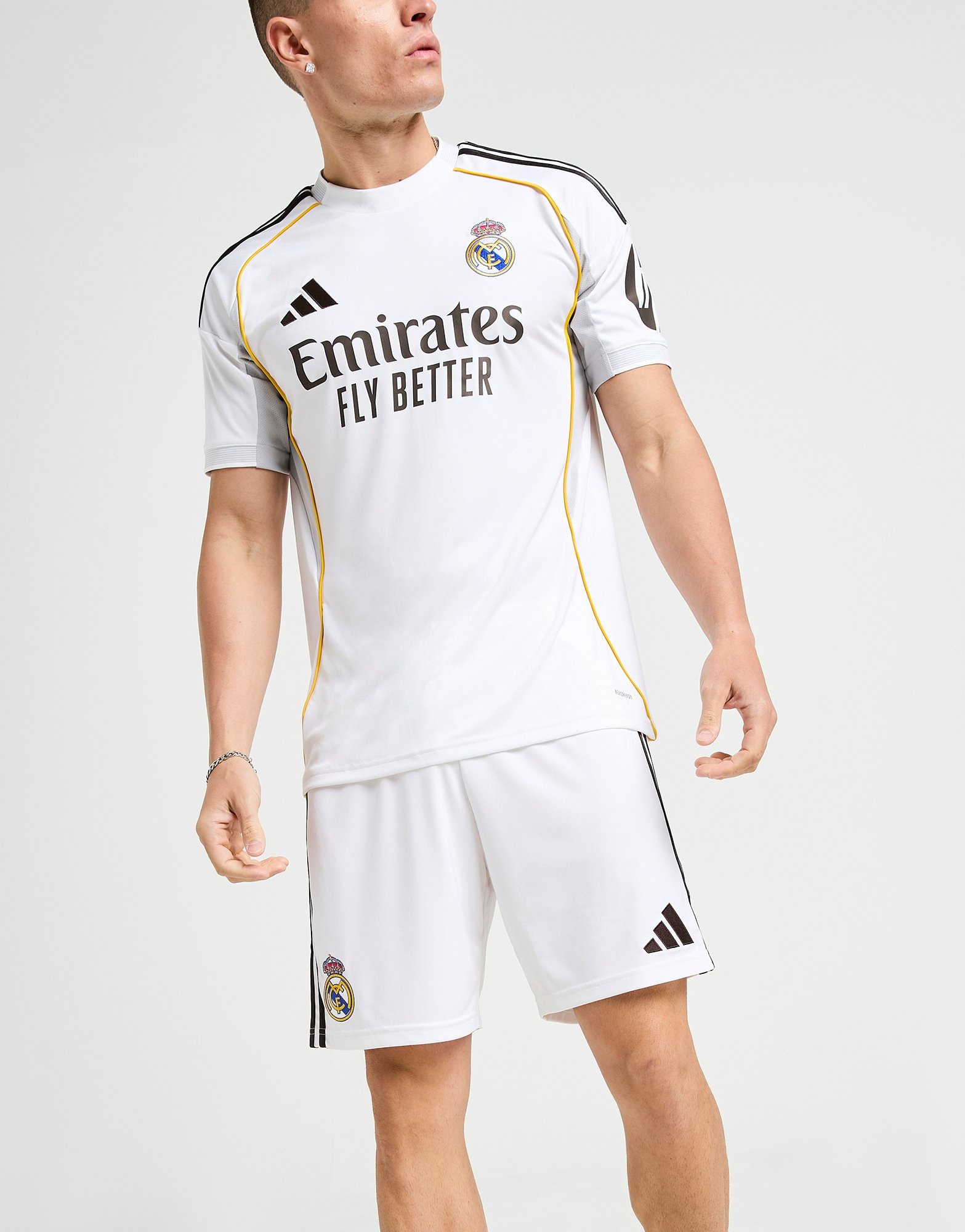 White adidas Real Madrid 2025/26 Home Shorts - JD Sports Global