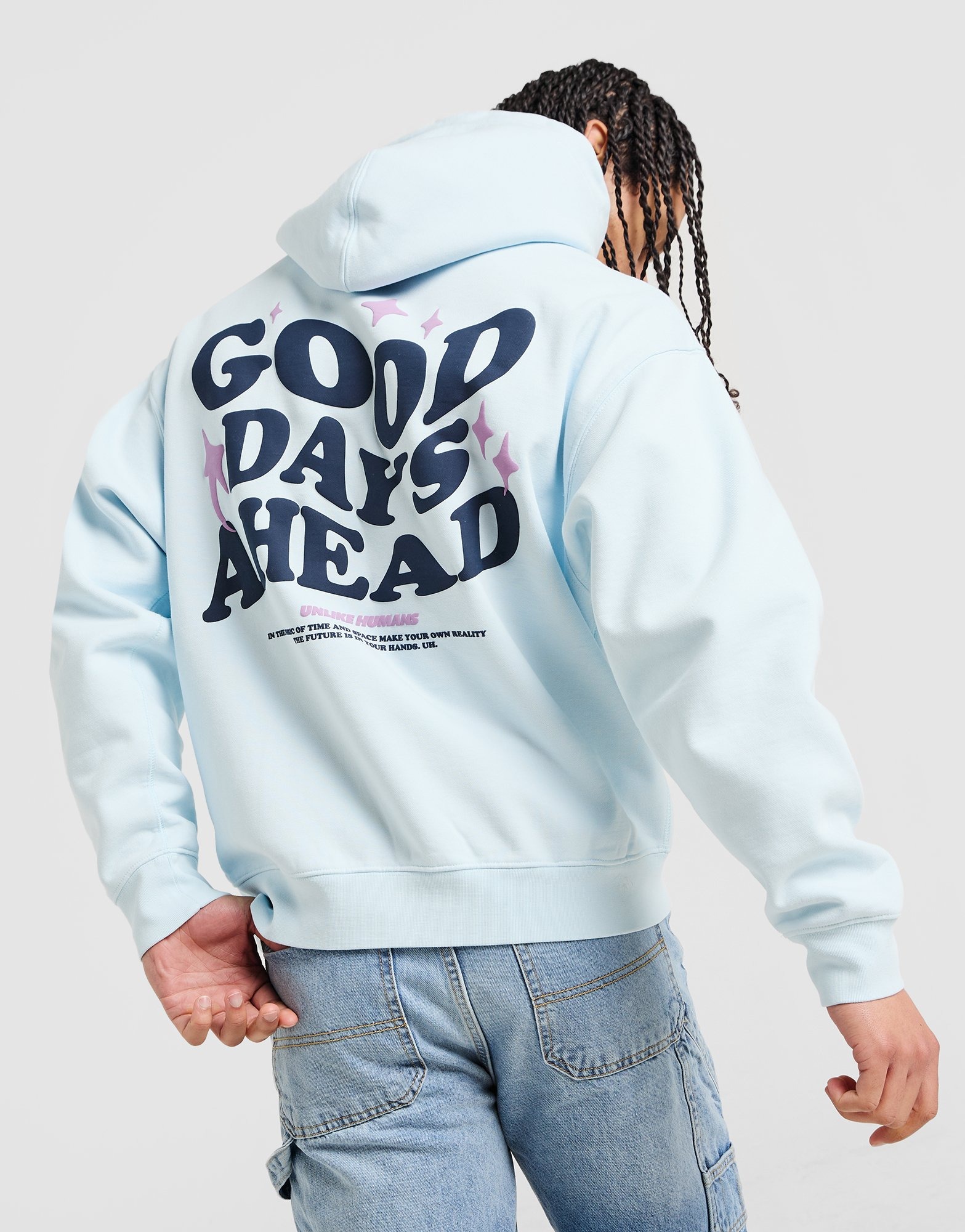 Blue Unlike Humans Good Days Hoodie - JD Sports Sverige