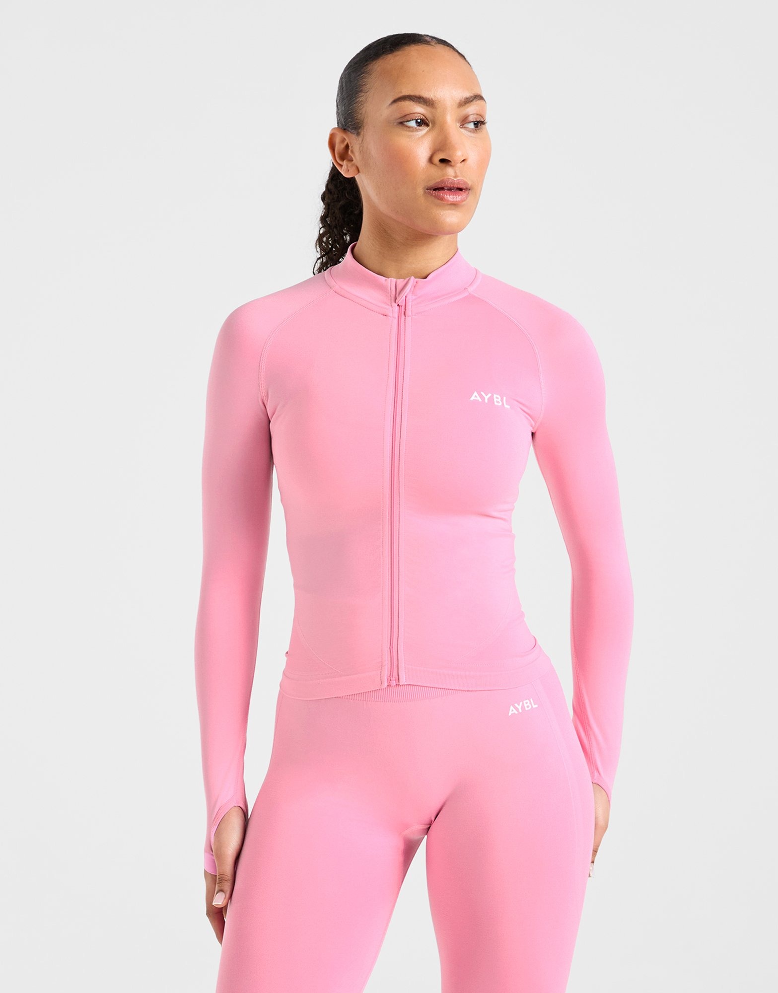Pink AYBL Empower Seamless Full Zip Top - JD Sports Global
