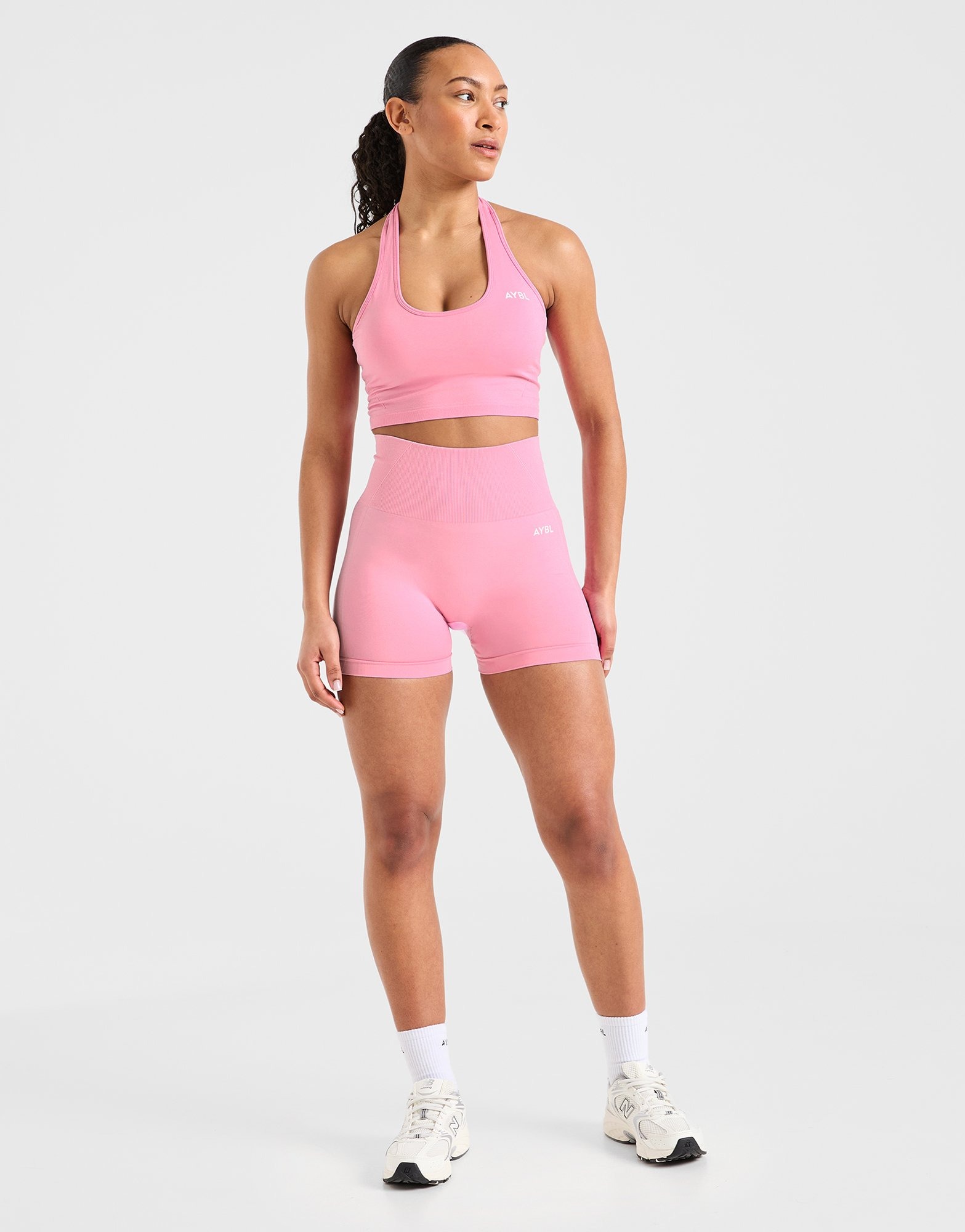 Pink AYBL Empower Seamless Halterneck Top - JD Sports NZ