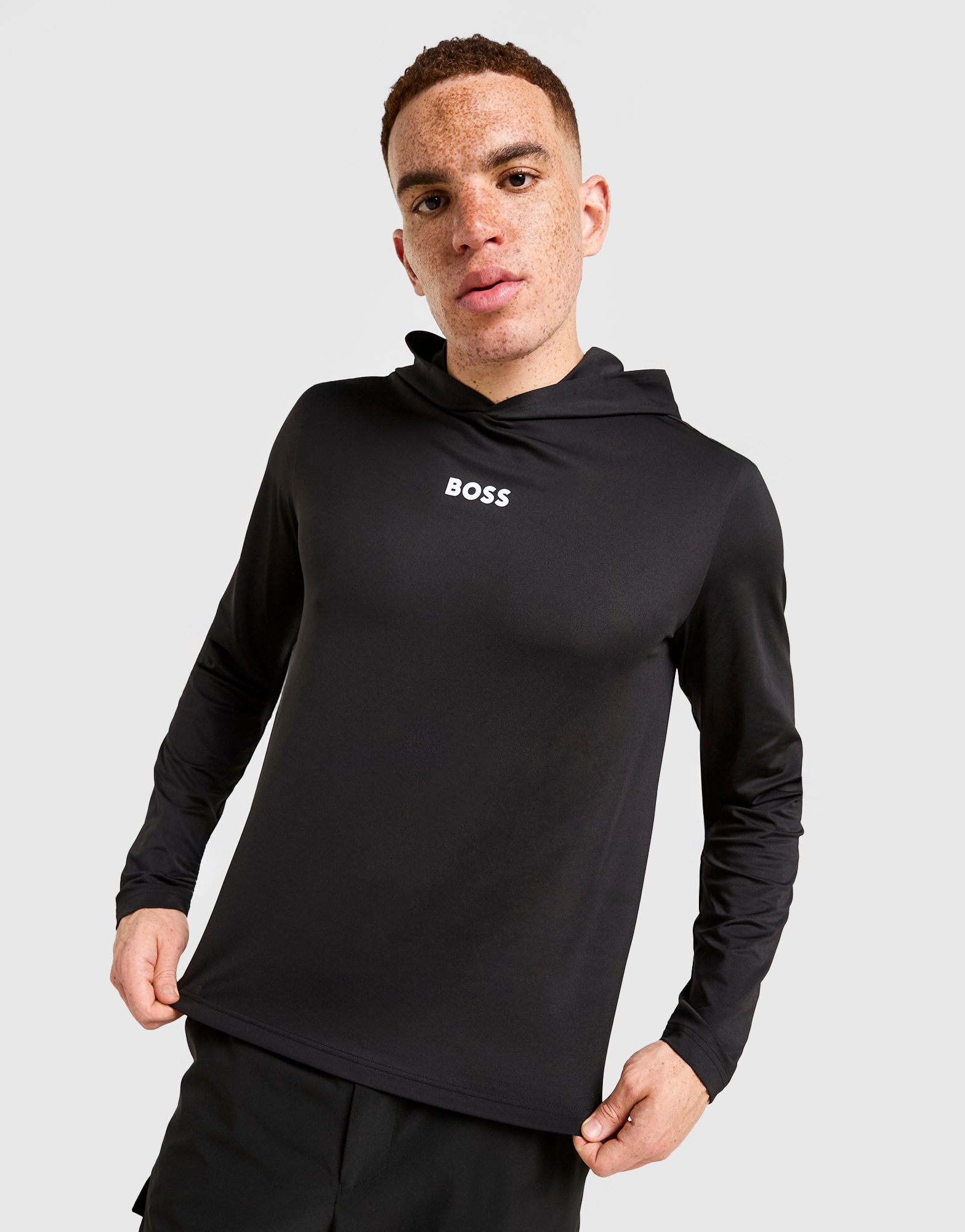 Black BOSS Scott Active Overhead Hoodie - JD Sports Ireland