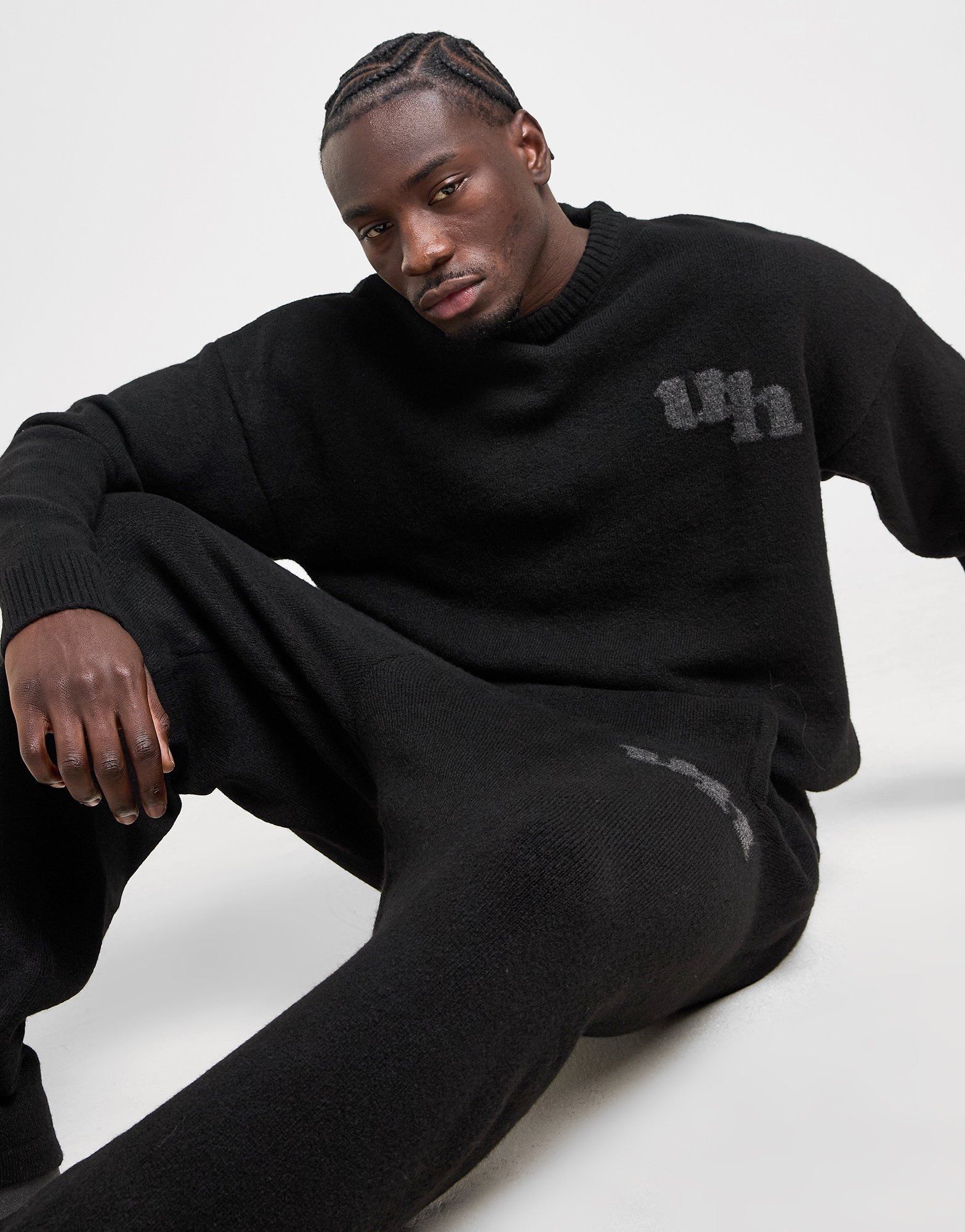 Black Unlike Humans Fuzzy Crew Sweatshirt - JD Sports
