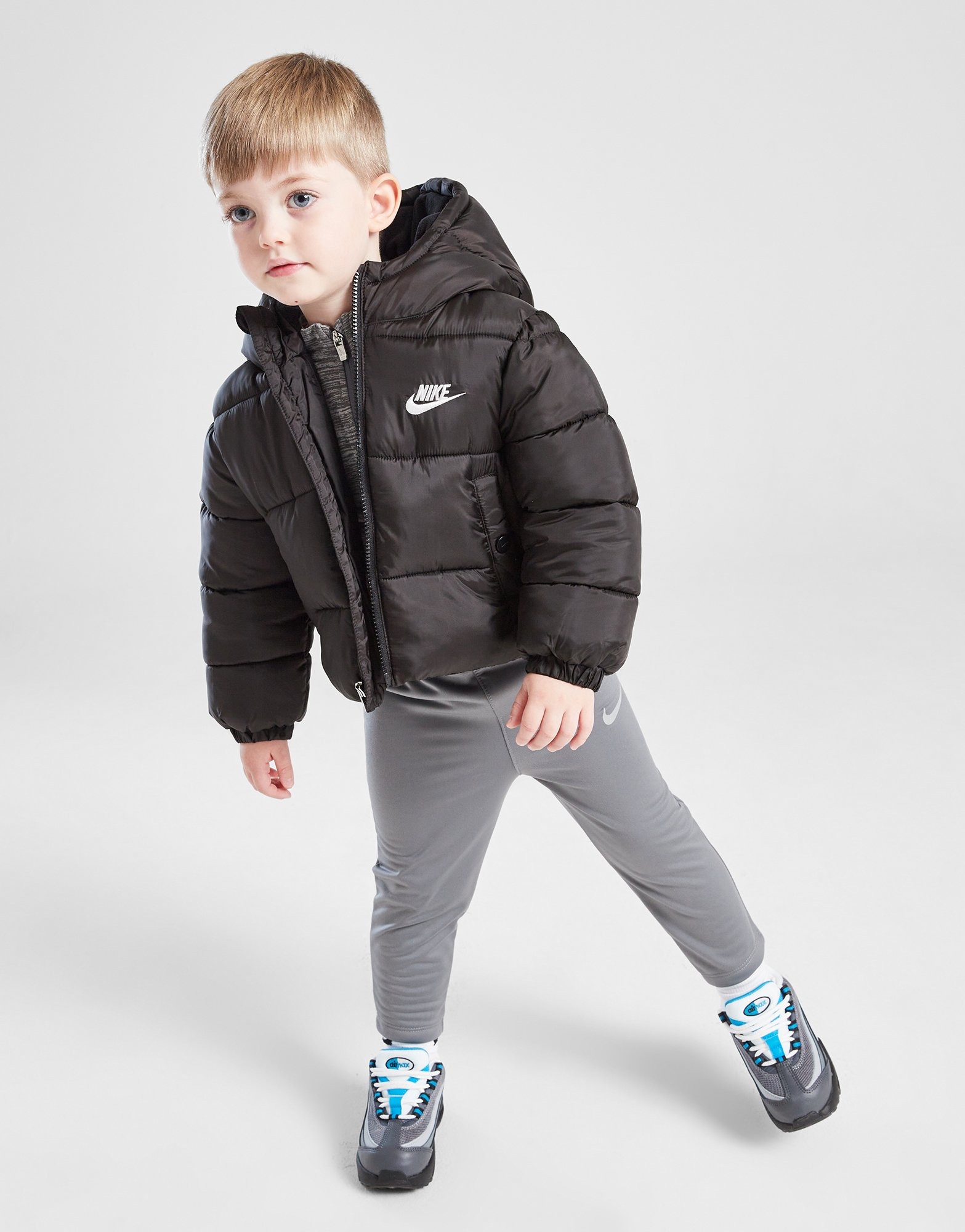 Black Nike Wide Baffle Puffer Jacket Infant - JD Sports Global