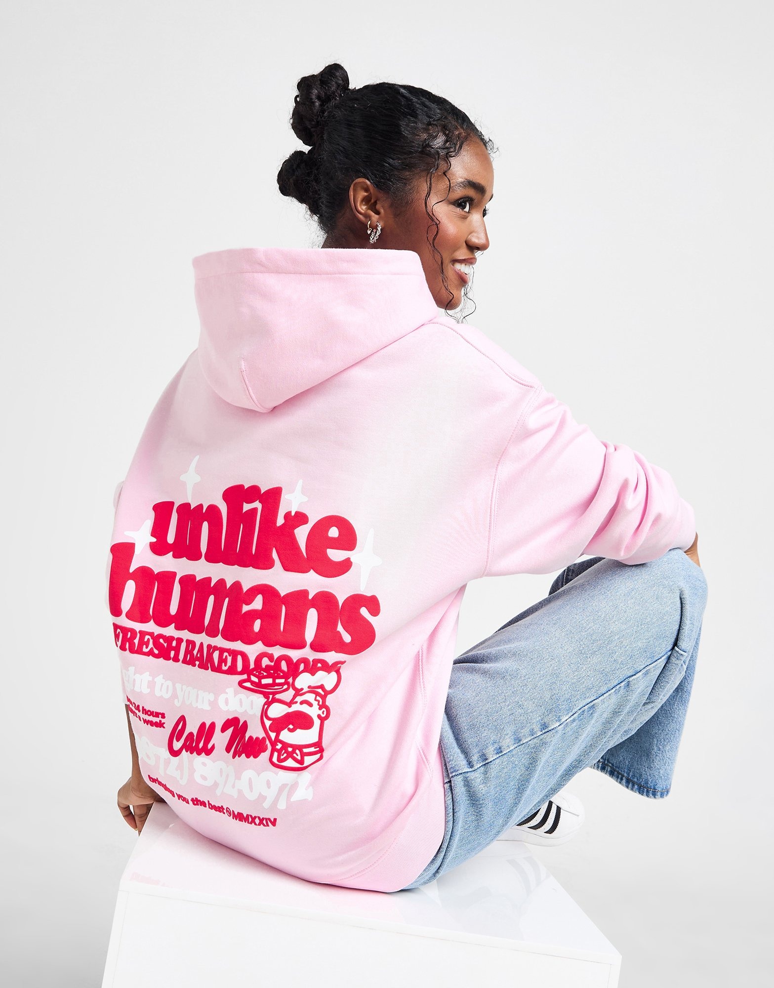 Unlike Humans Sweat à capuche Fresh Rose- JD Sports France