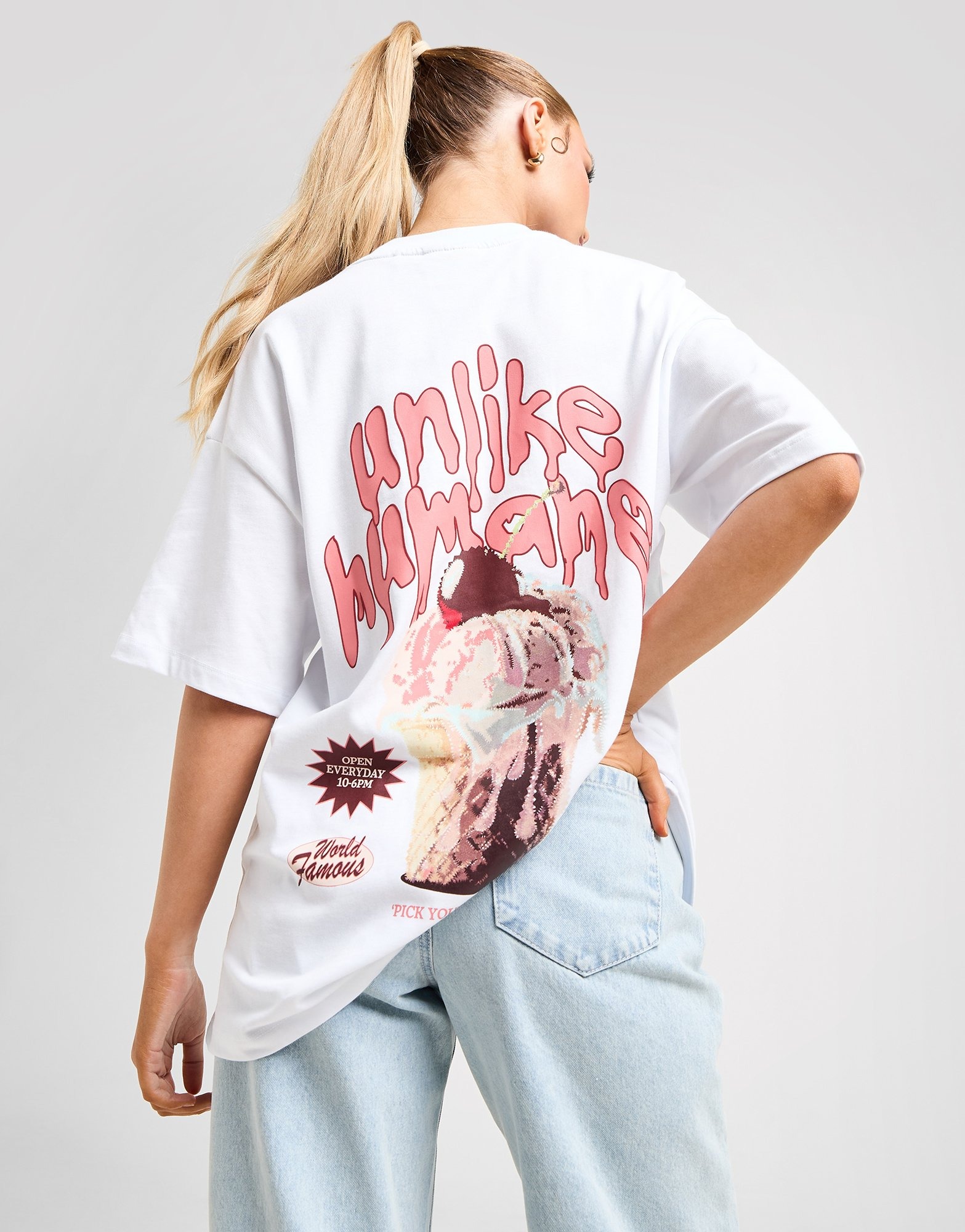 Unlike Humans T-shirt Ice Cream Blanc- JD Sports France