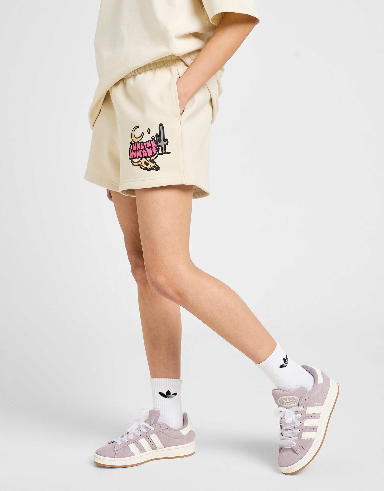 Beige Unlike Humans Cactus Shorts - JD Sports Nederland
