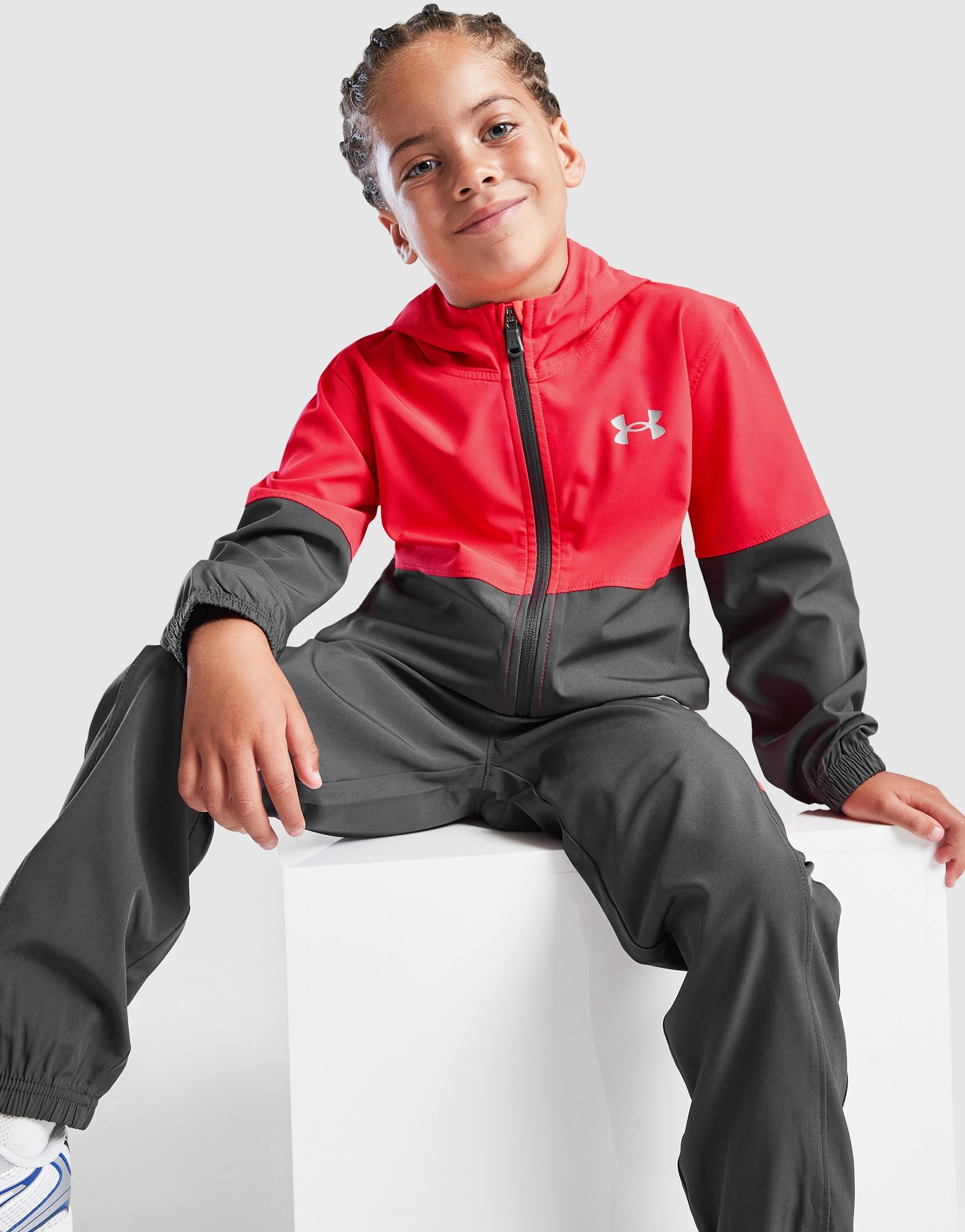 Harmaa Under Armour Vanish Colour Block Woven Tracksuit Children - JD ...