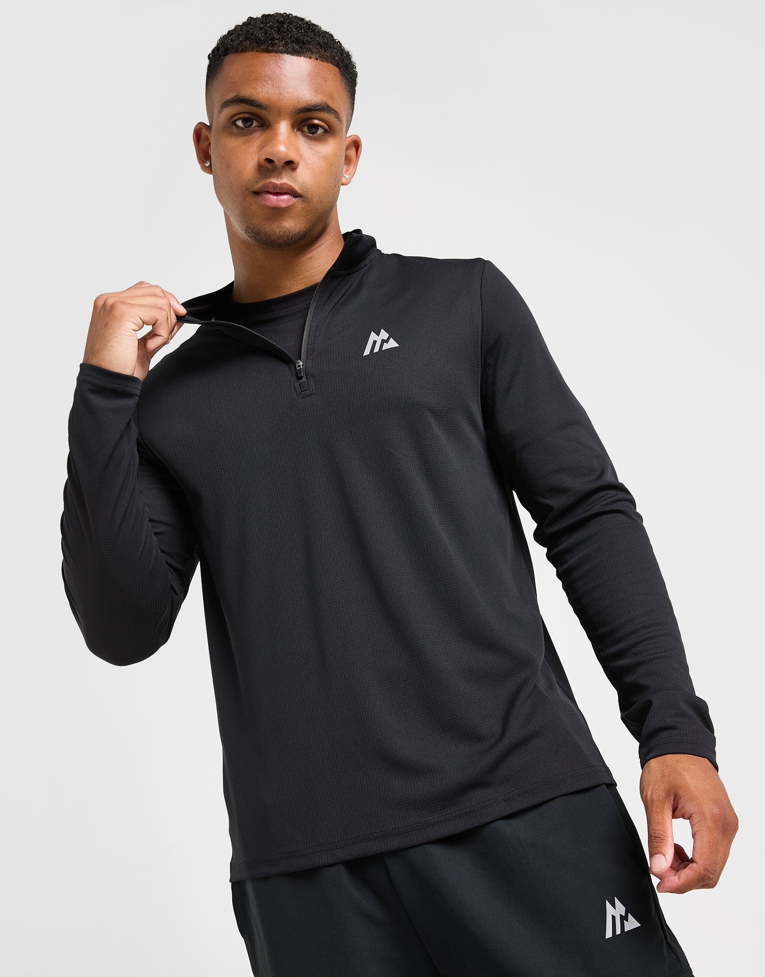 MONTIREX Peak Grid 1/4 Zip Top in Nero - JD Sports Italia